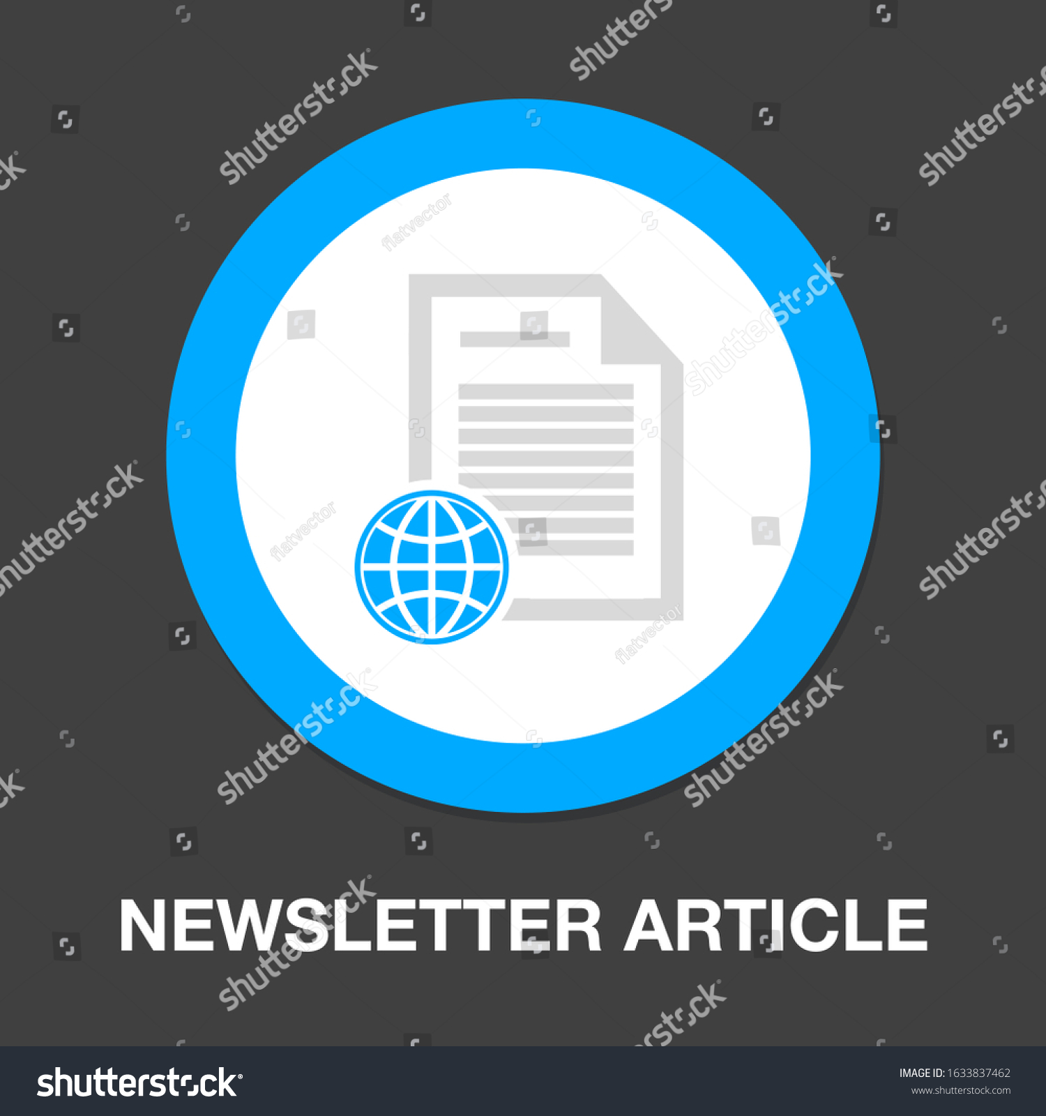 Vector Newspaper Documents Symbol Newsletter Article Stock Vector ...