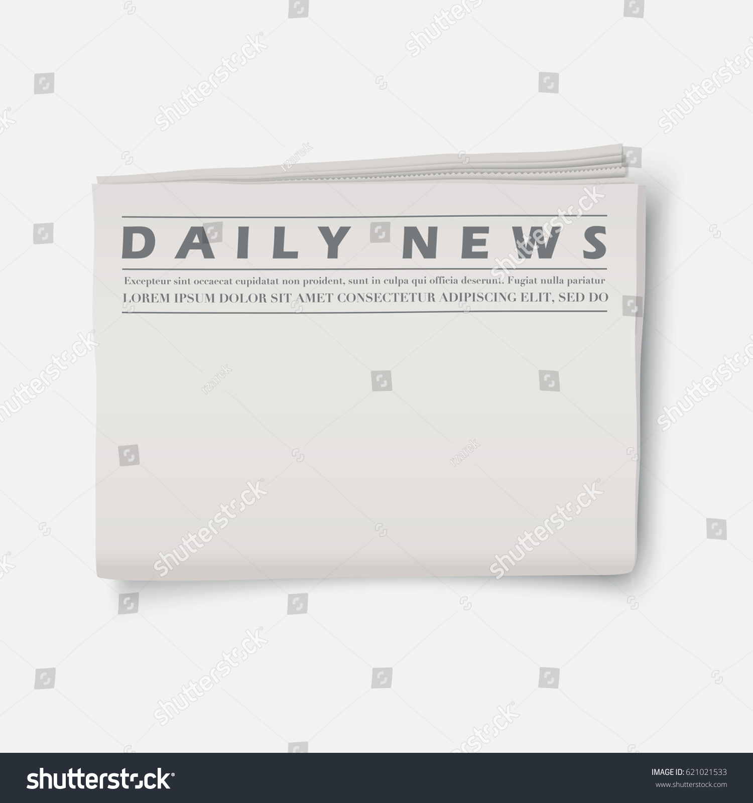 Vector Newspaper Blank Space Design Stock Vector (Royalty Free) 621021533