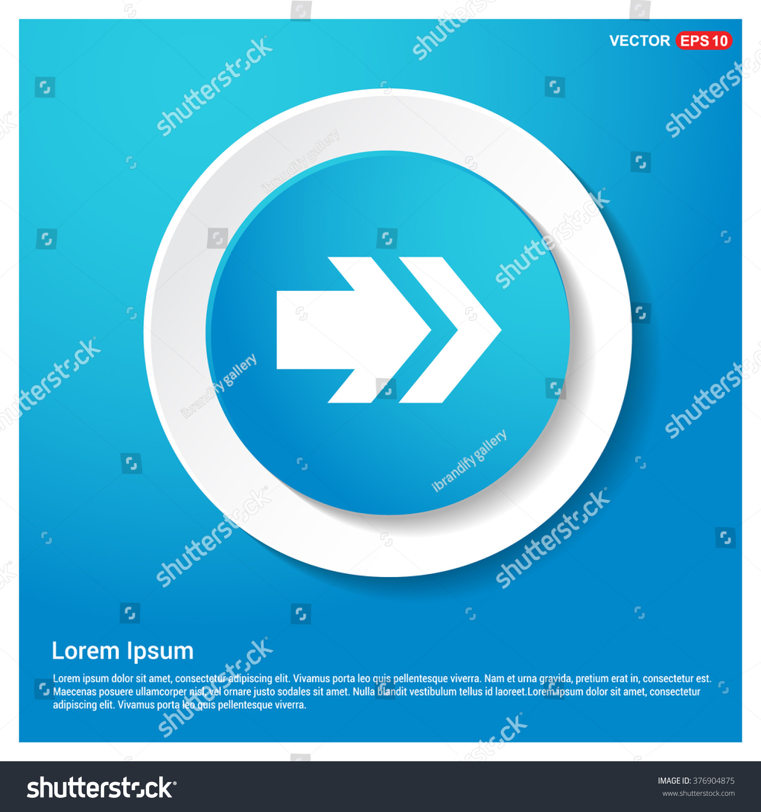 Vector Next Arrow Icon Vector Arrow Stock Vector (Royalty Free) 376904875