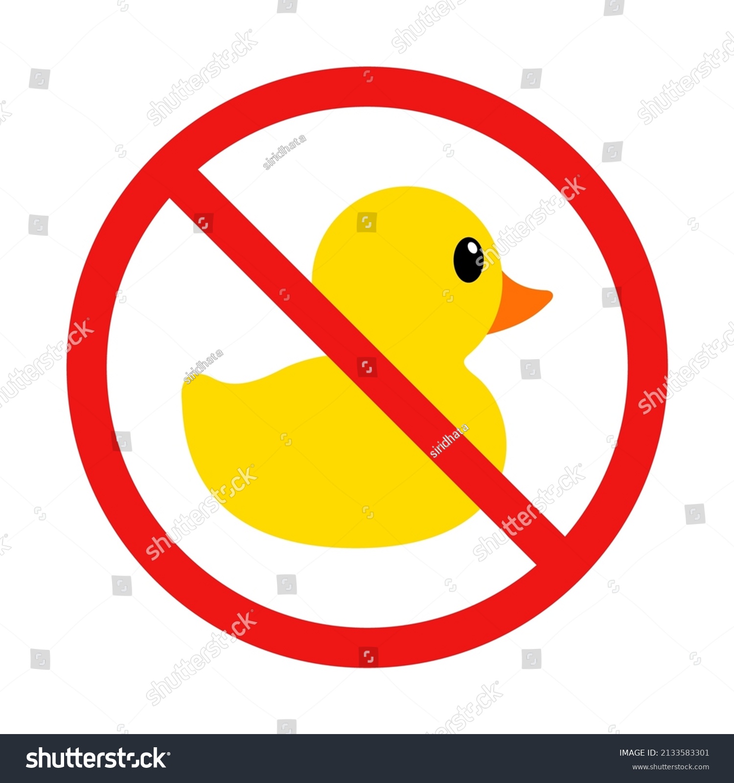 Vector No Rubber Duck Sign Stock Vector (Royalty Free) 2133583301 ...