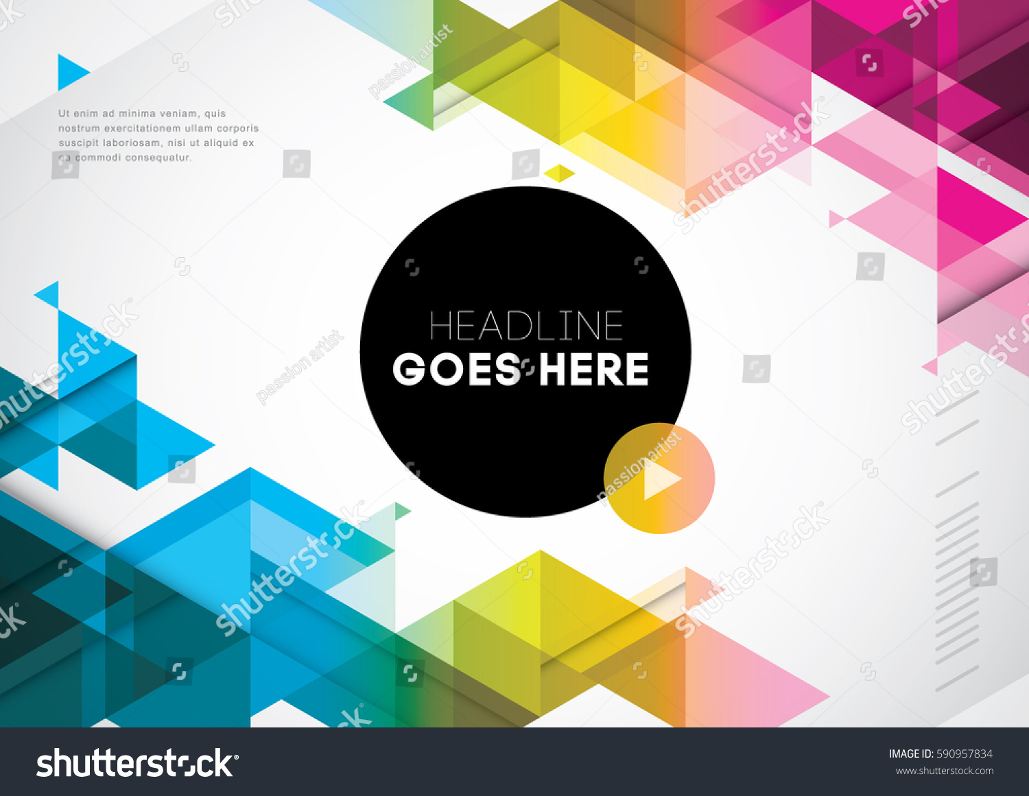 Vector Abstract Geometric Pattern Background Stock Vector (Royalty Free ...
