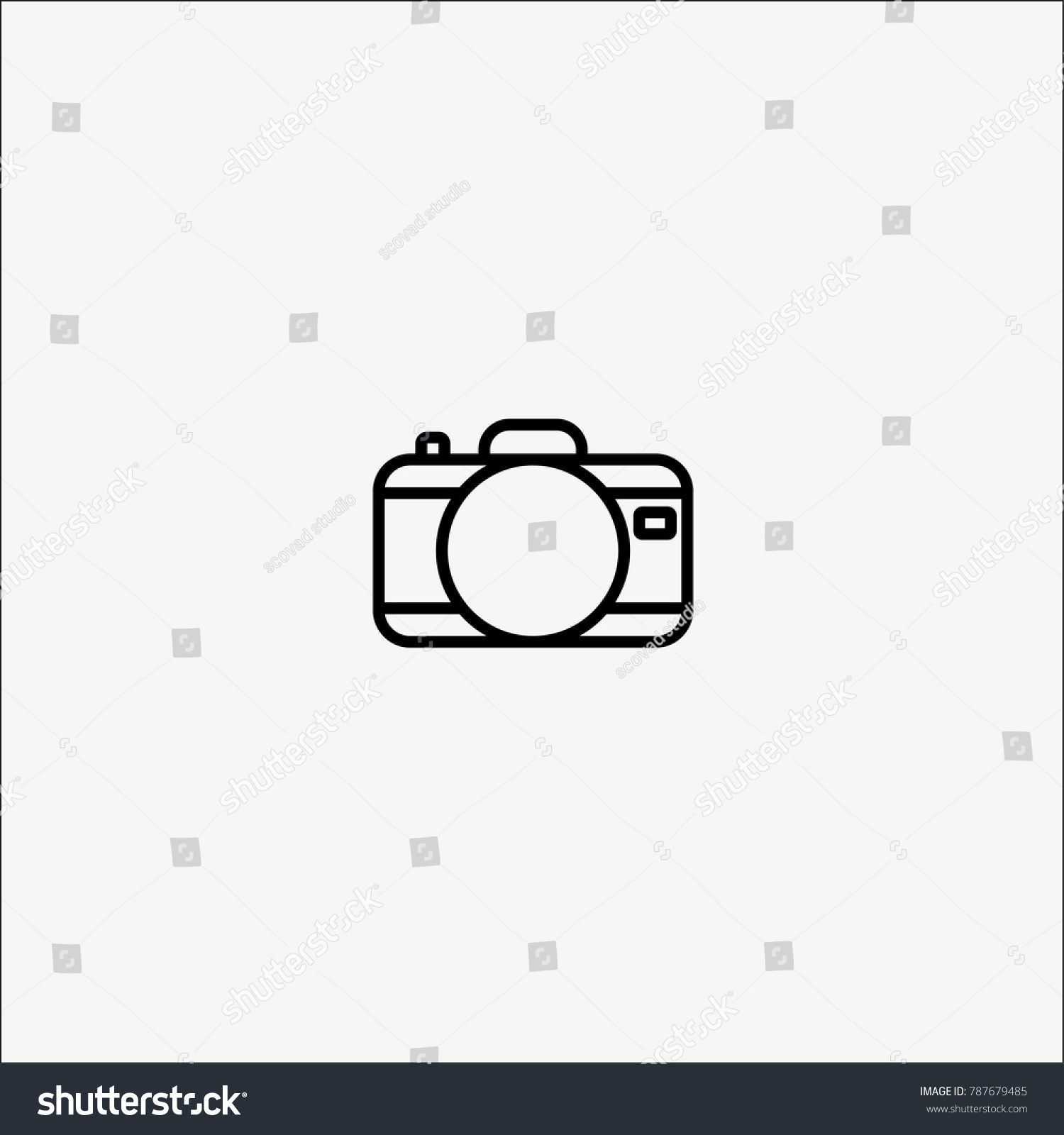 Vector Camera Outline Icon Stock Vector (Royalty Free) 787679485