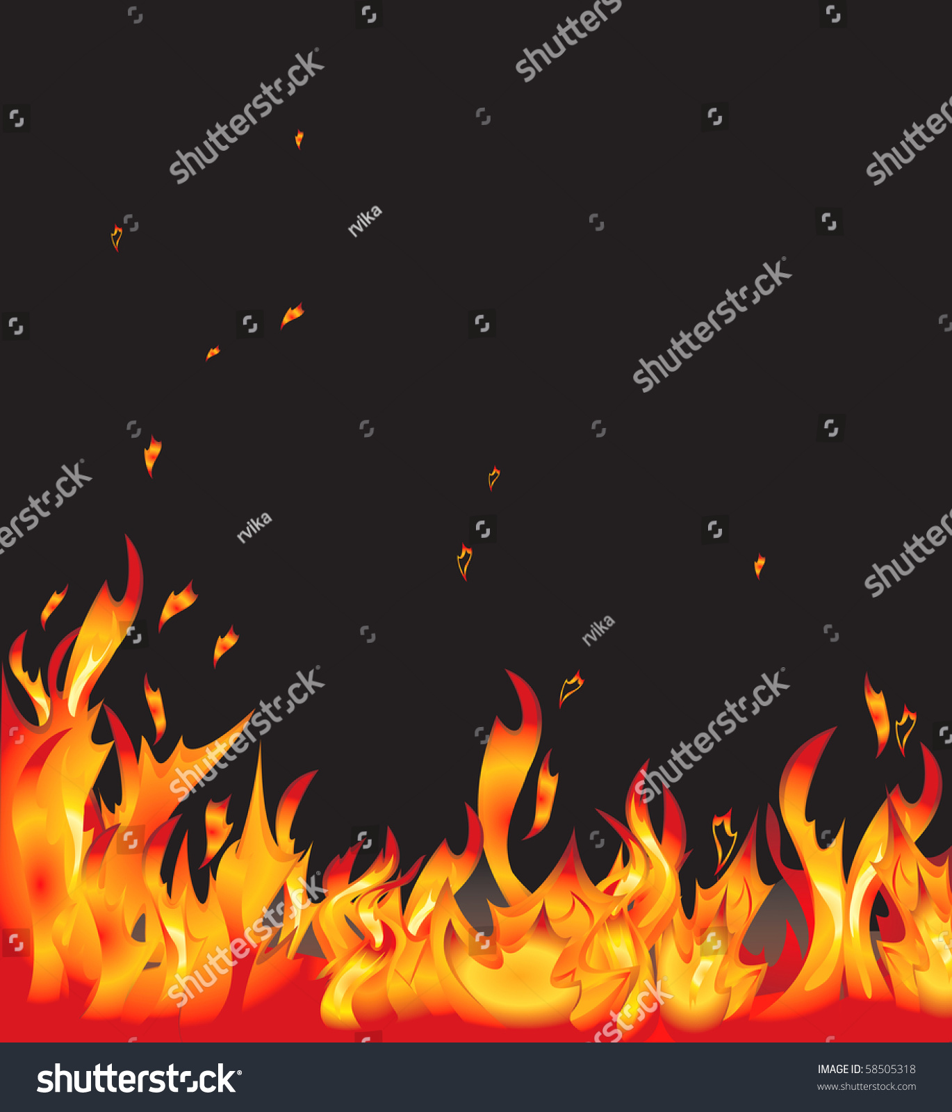Vector Fire Background Stock Vector (Royalty Free) 58505318 | Shutterstock