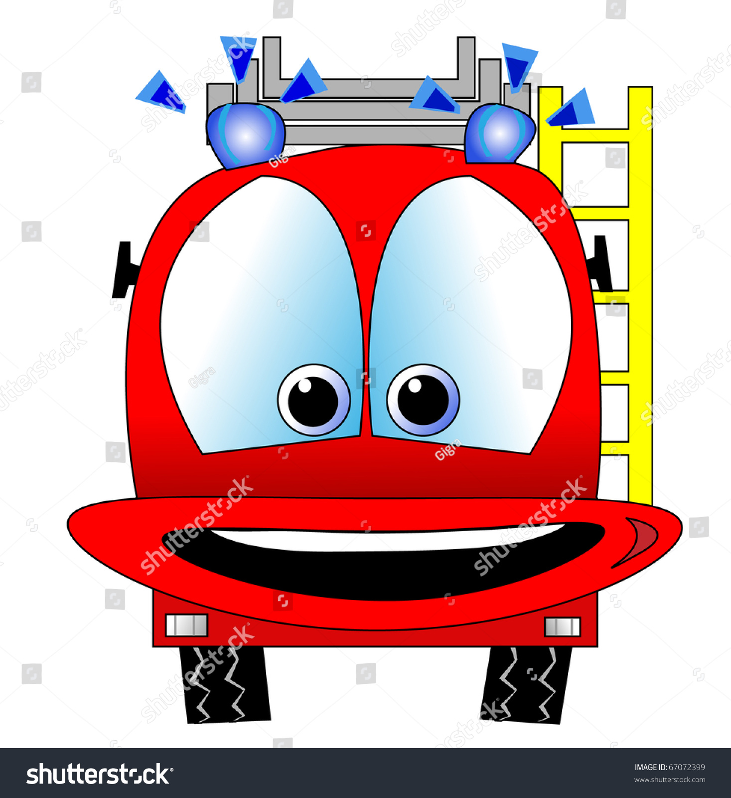 Vector Fire Engine: vector de stock (libre de regalías) 67072399 ...