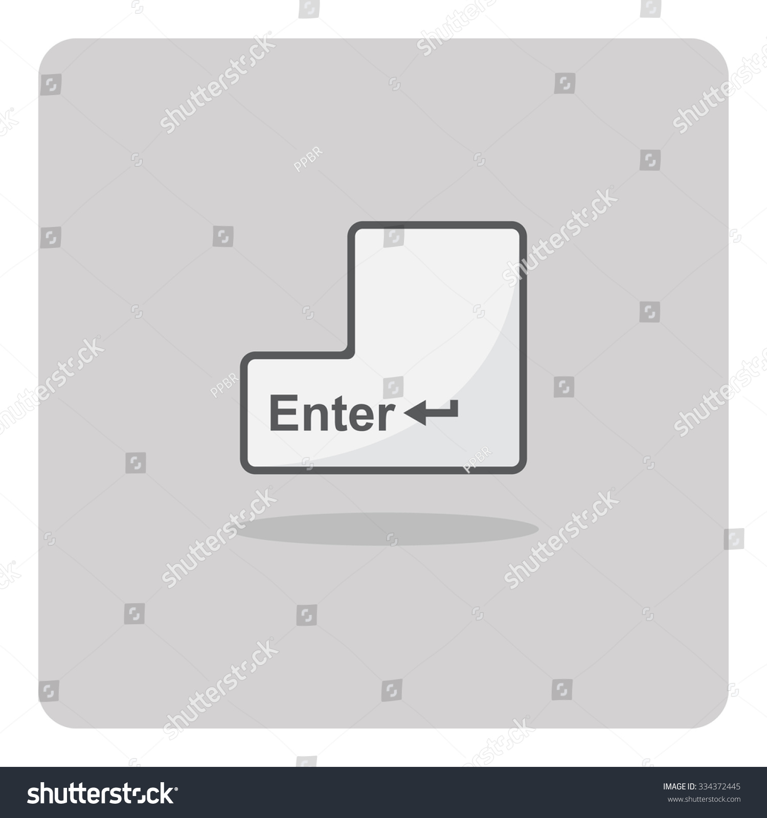 Vector Flat Icon Enter Button On Stock Vector (Royalty Free) 334372445 ...