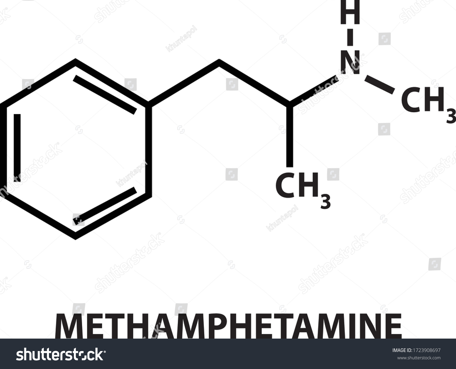 Vector Methamphetamine Chemical Structure: เวกเตอร์สต็อก (ปลอดค่า ...