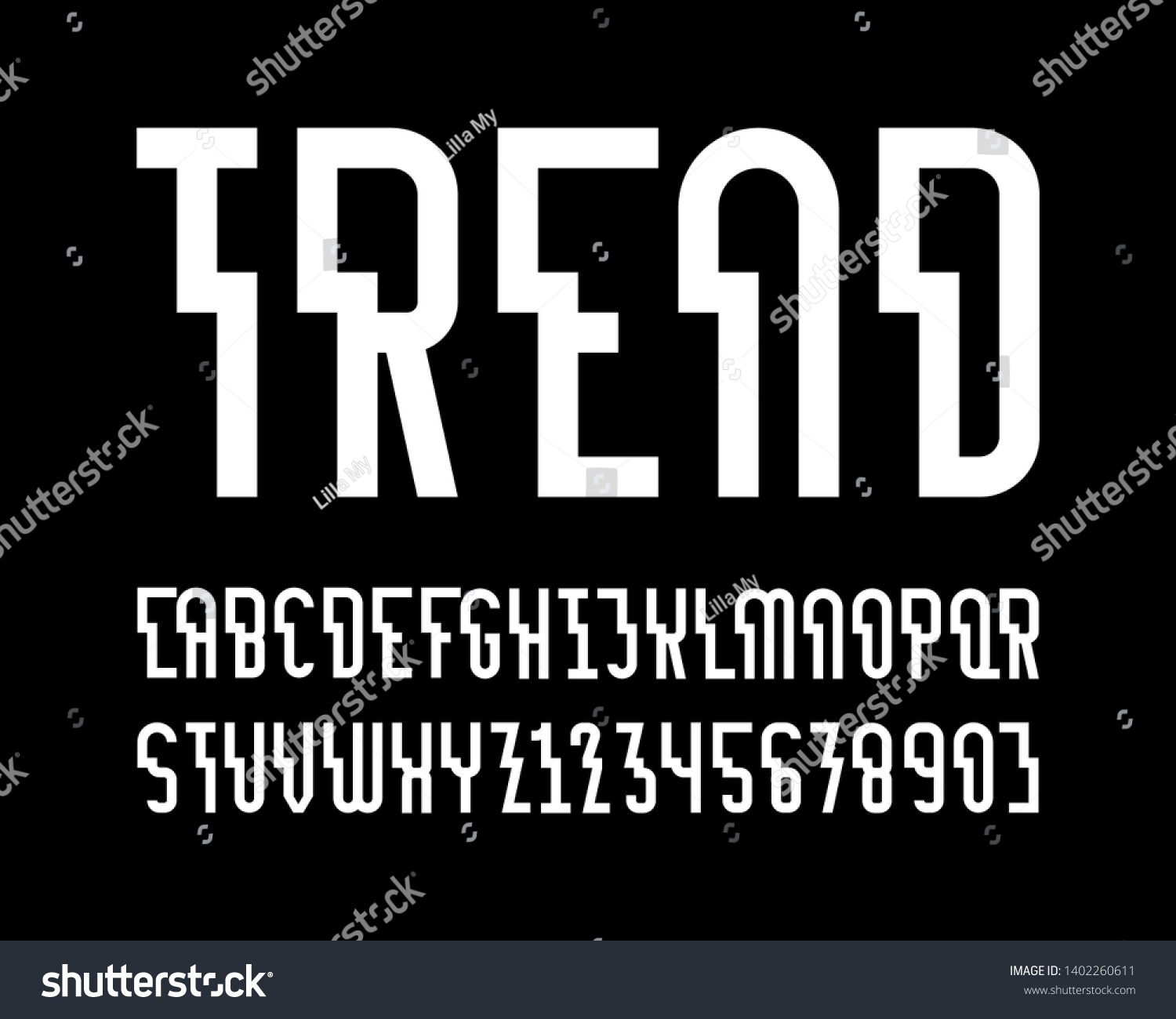 Vector Stylized Abstract Modern Font Alphabet: vetor stock (livre de ... Vector Stylized Abstract Modern Font Alphabet: vetor stock (livre de ...