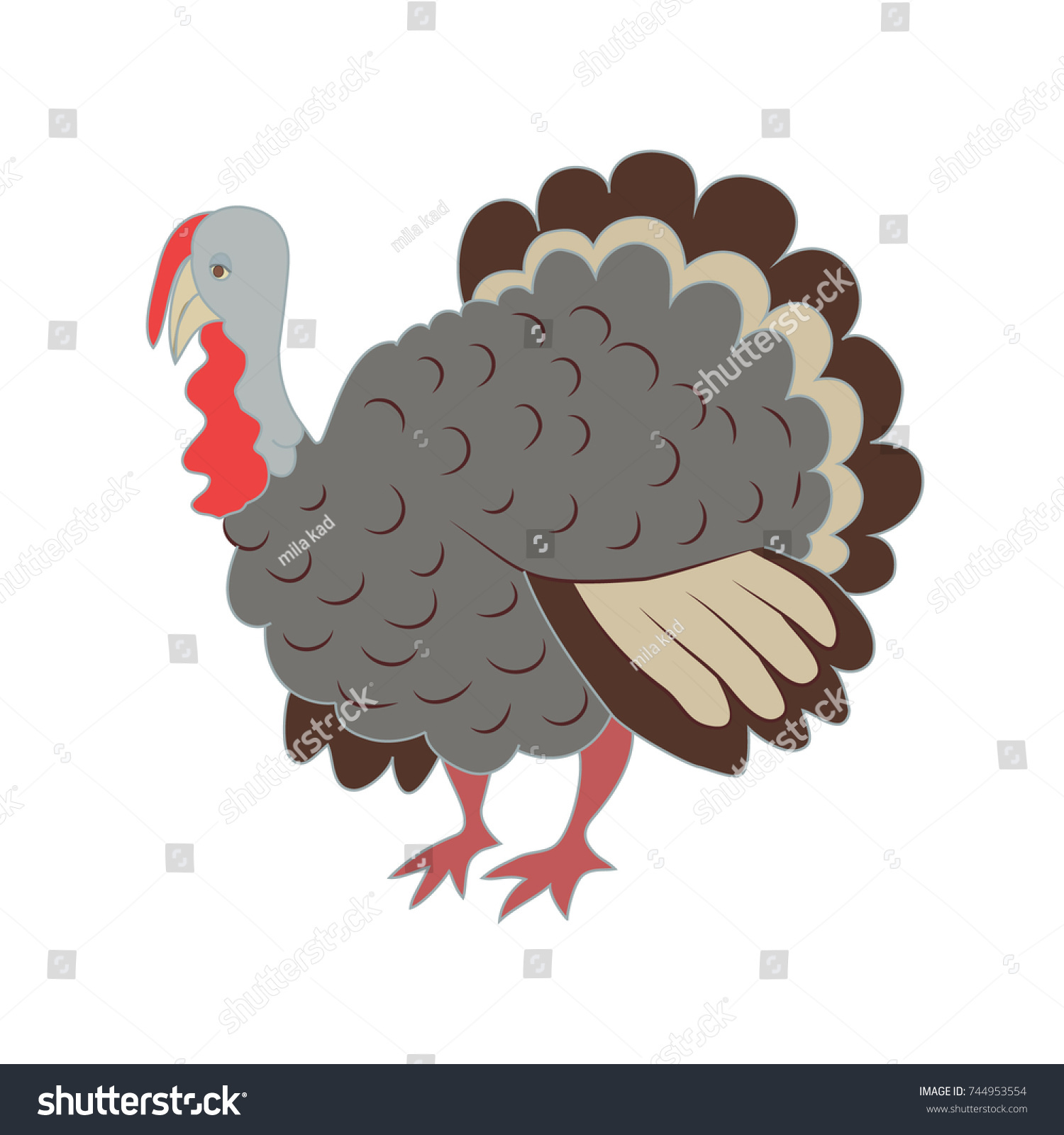 Vector Turkey Stock Vector (Royalty Free) 744953554 | Shutterstock