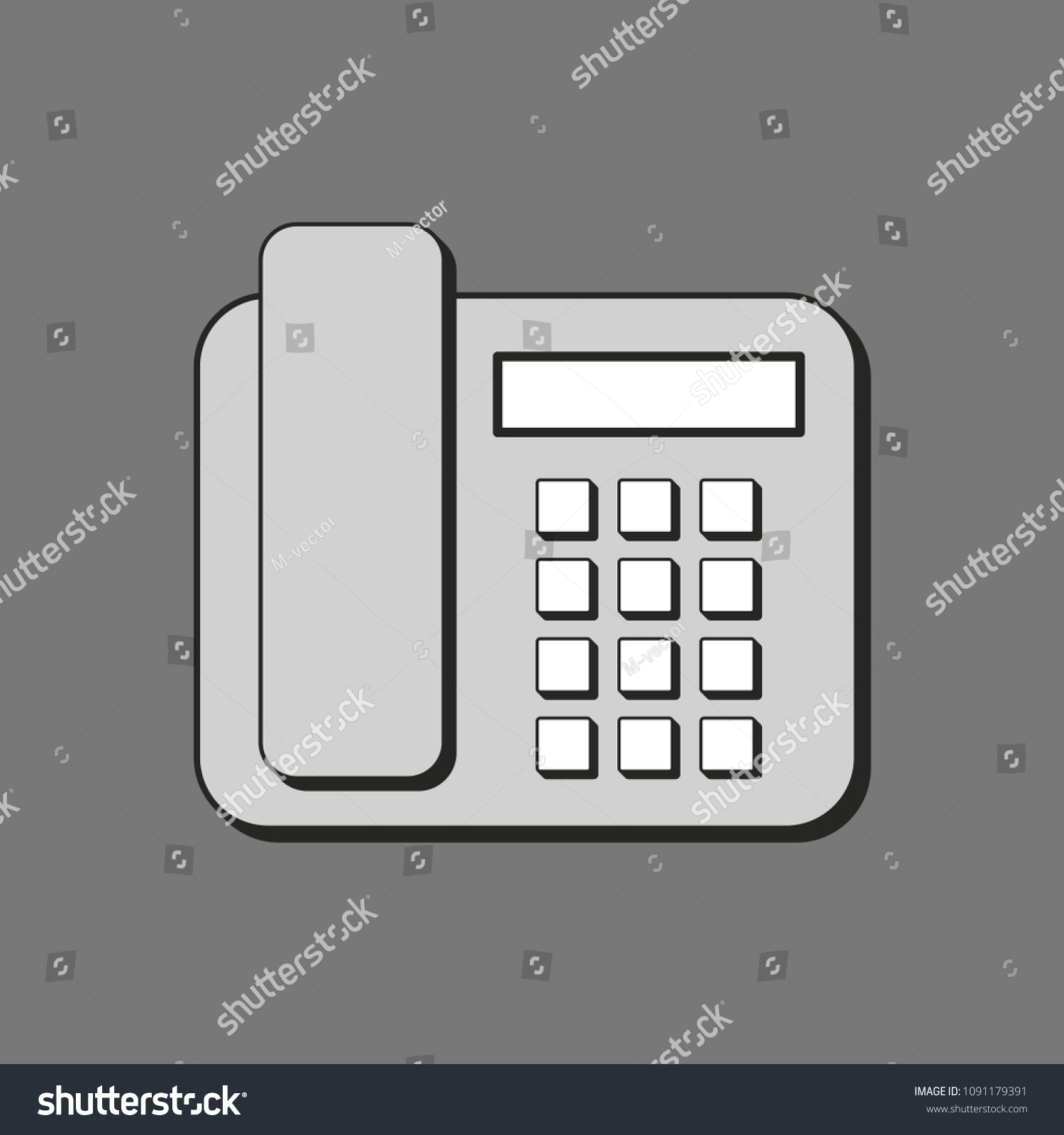 Vector Office Telephone Icon 3d Stock Vector (Royalty Free) 1091179391 ...