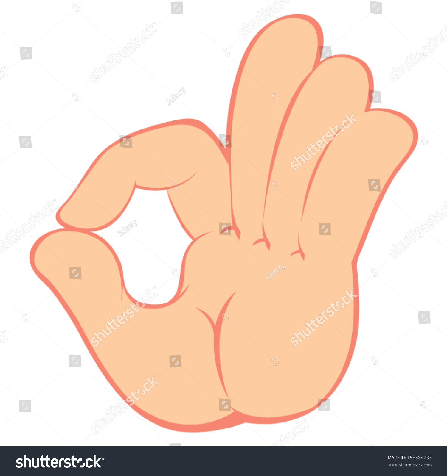 Vector Okay Hand Sign: เวกเตอร์สต็อก (ปลอดค่าลิขสิทธิ์) 155584733 ...