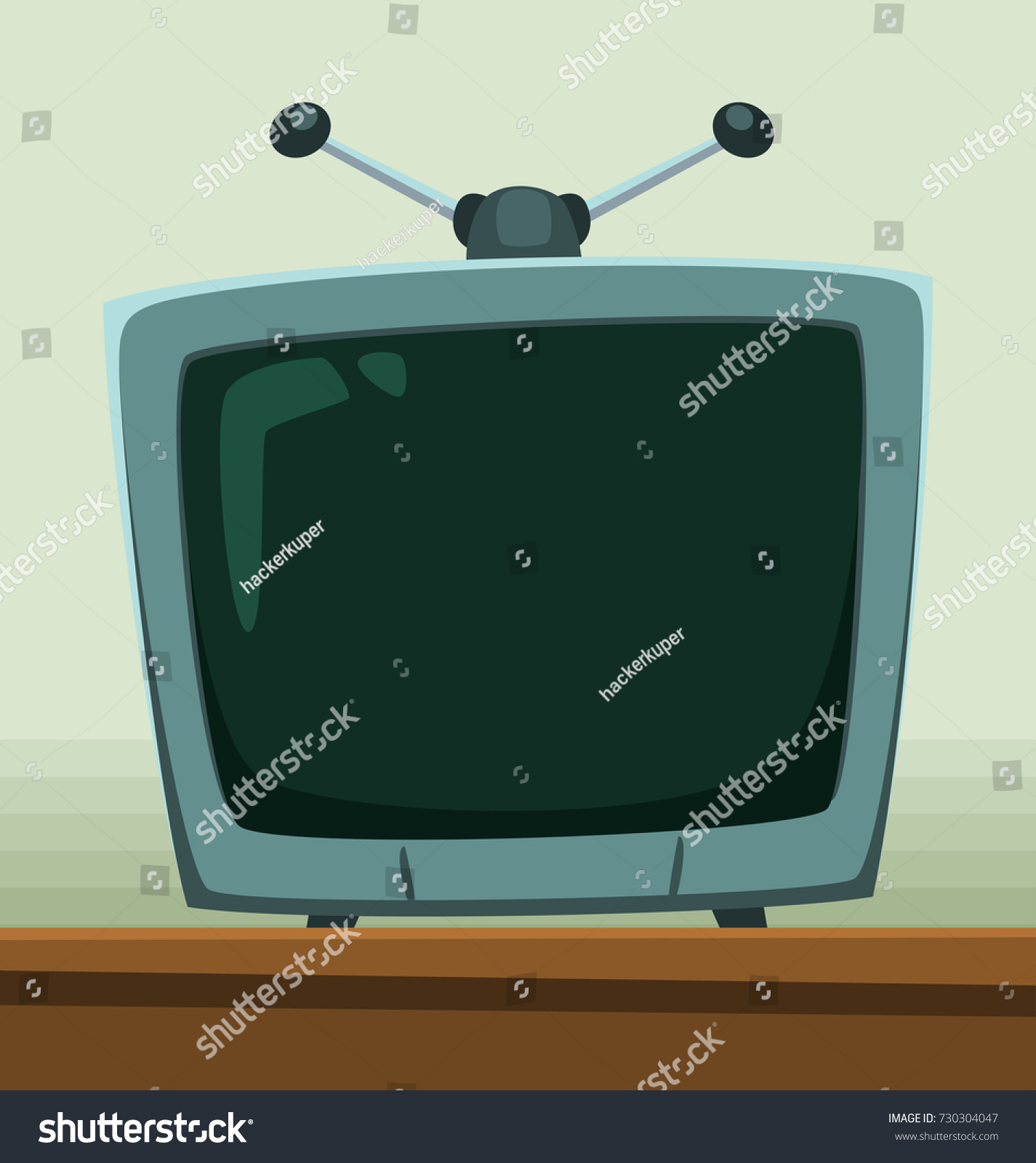 Vector Old Common Typical Television Template Stock Vector (Royalty ...