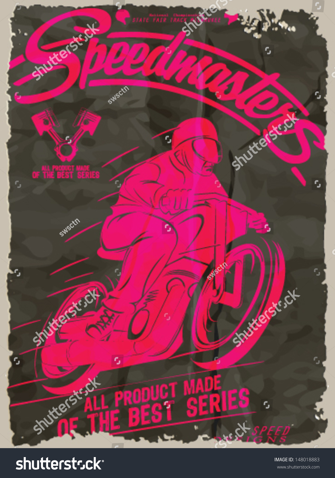 Vector Old School Race Poster Stock Vector (Royalty Free) 148018883