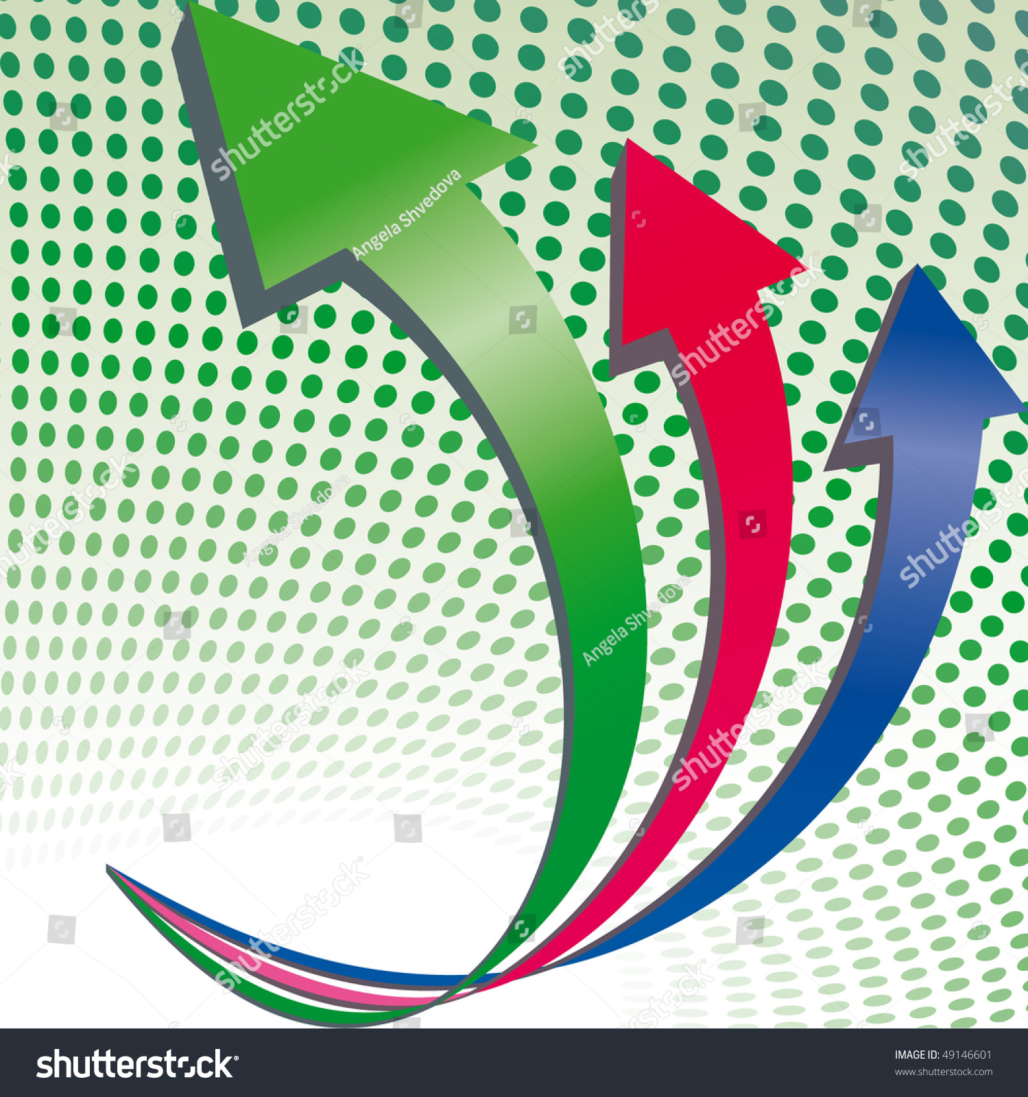 Vector Onwards Upwards Arrows 3d Glossy Stock Vector (Royalty Free ...