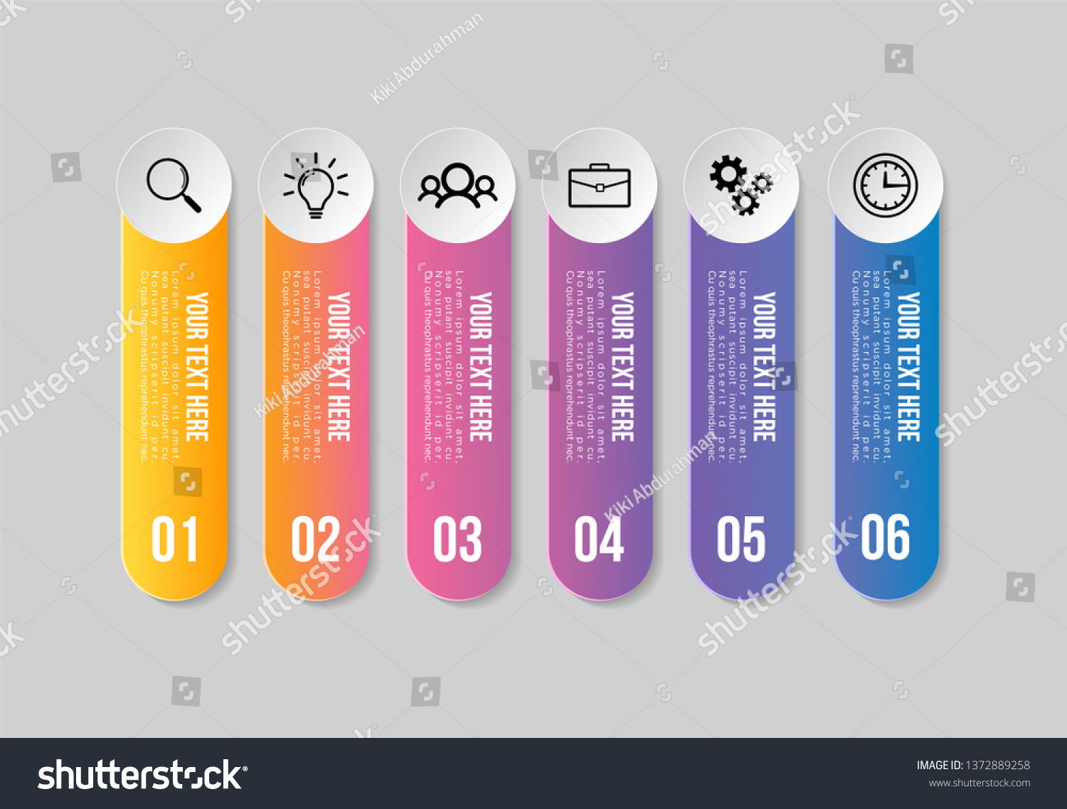 Vector 6 Options Steps Infographics Template Stock Vector (Royalty Free ...
