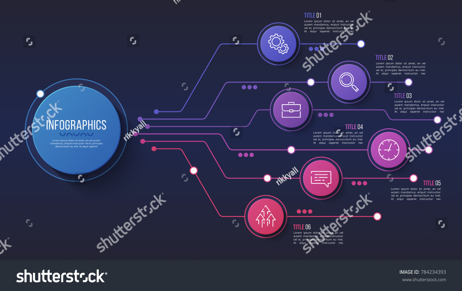벡터 6 옵션 infographic 디자인, 구조 스톡 벡터(로열티 프리) 784234393 | Shutterstock
