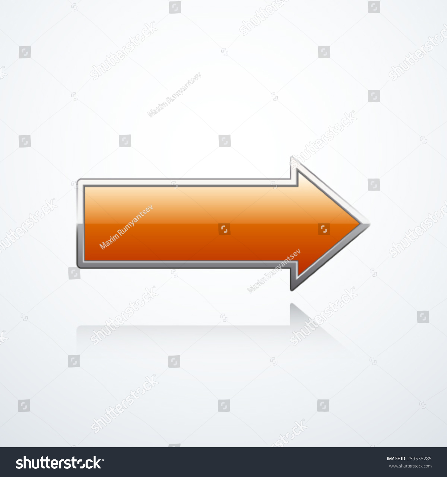 Vector Orange Arrow Stock Vector (Royalty Free) 289535285 | Shutterstock