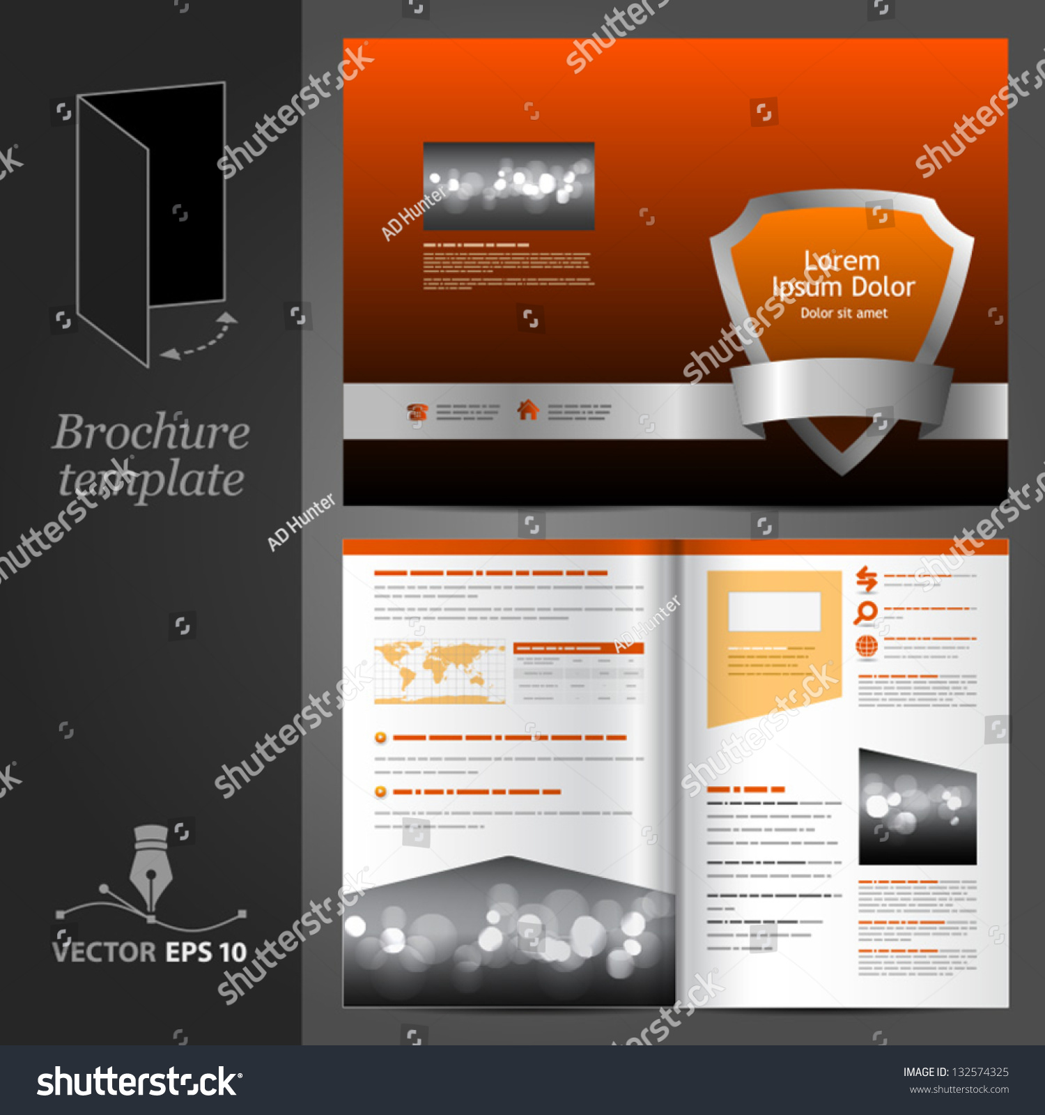 7.267 Shield brochure Gambar, Foto Stok & Vektor | Shutterstock