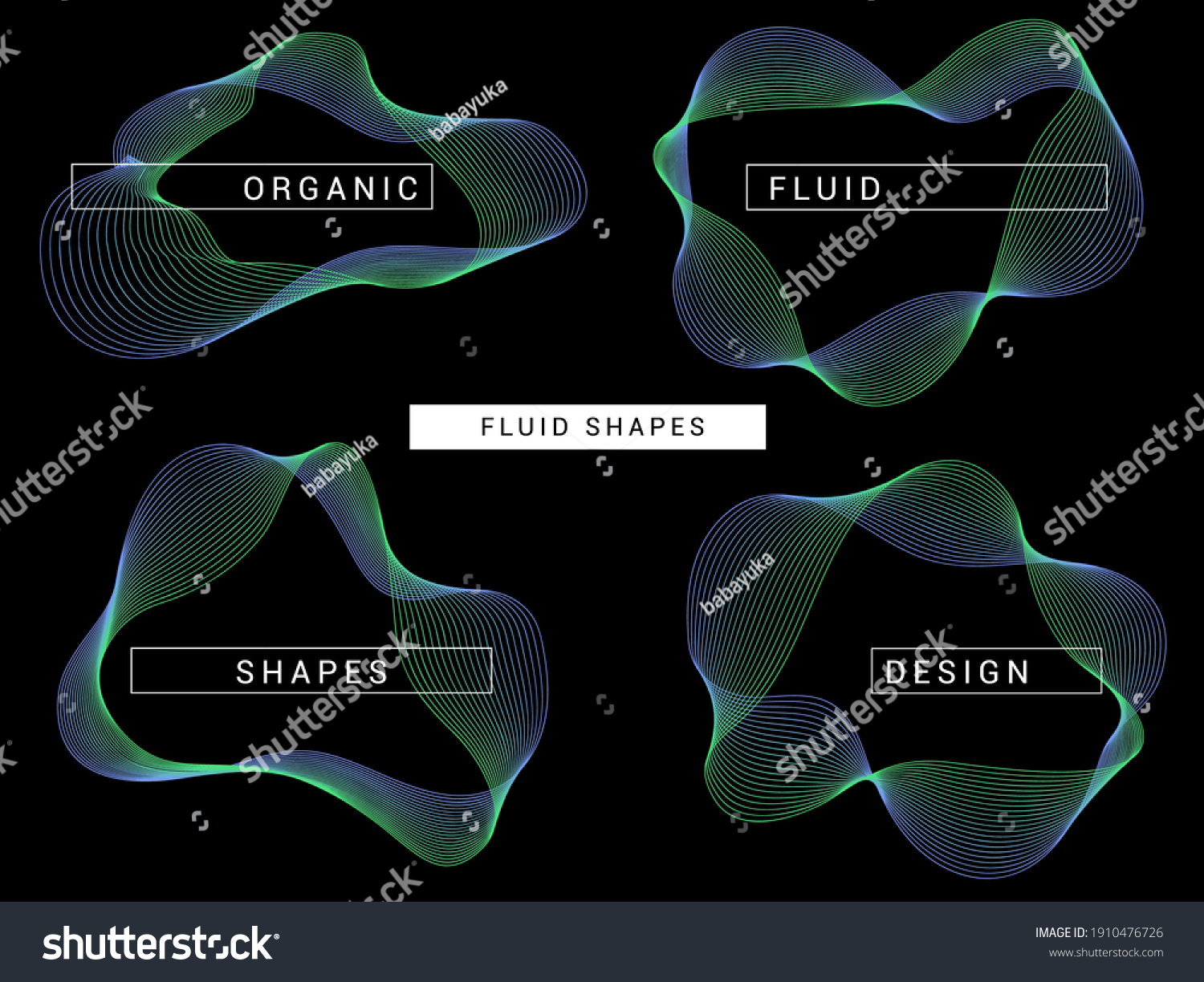 Vector Organic Fluid Shapes Big Data Stock Vector (Royalty Free ...