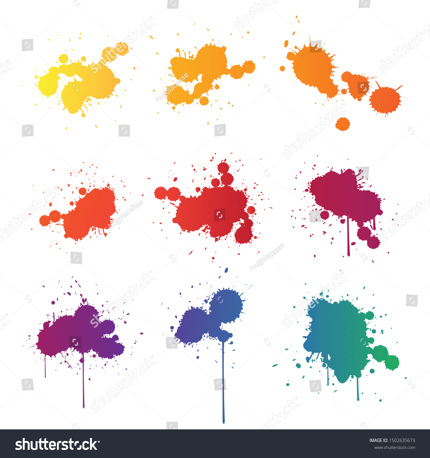 Vector Paint Splats Isolated On White: เวกเตอร์สต็อก (ปลอดค่าลิขสิทธิ์ ...