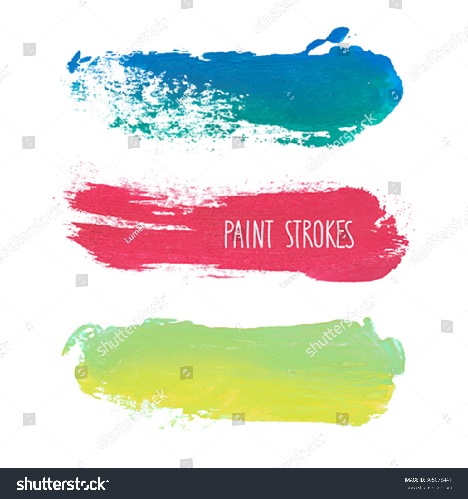 Vector Paint Stripes Stock Vector (Royalty Free) 305078441