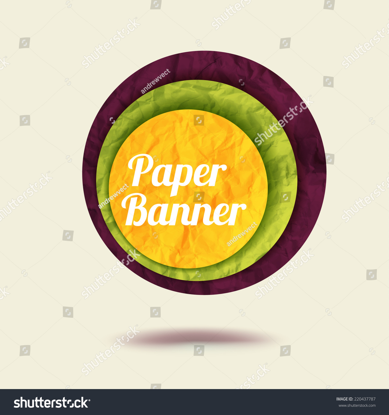 Vector Paper Banner Your Text Stock Vector (Royalty Free) 220437787 ...