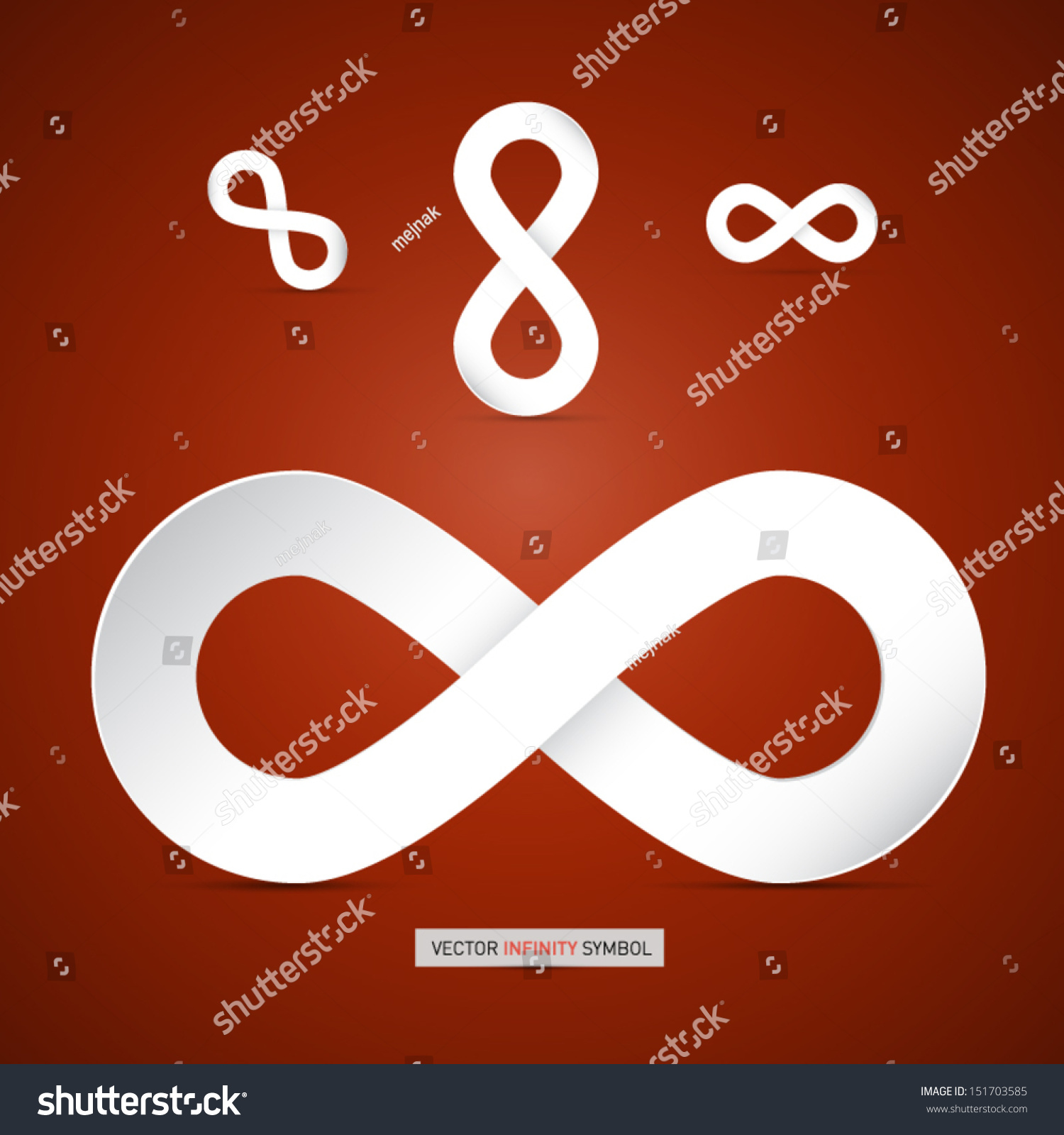 Vector Paper Infinity Symbol On Dark Stock Vector (Royalty Free) 151703585