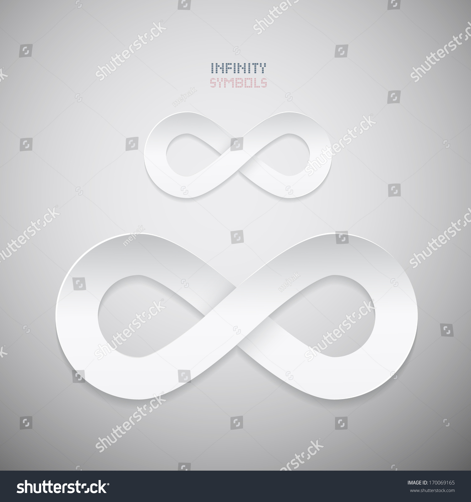 Vector Paper Infinity Symbols On Grey Stock Vector (Royalty Free ...