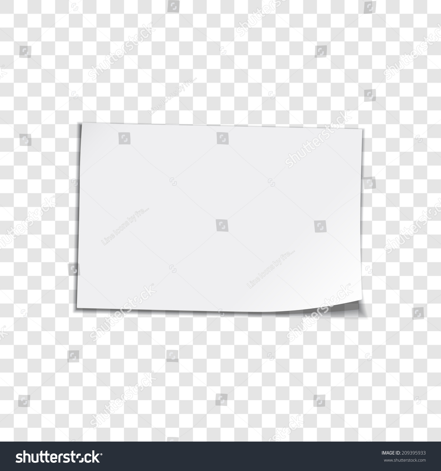 Vector Paper Sheet On Transparent Background Stock Vector (Royalty Free ...