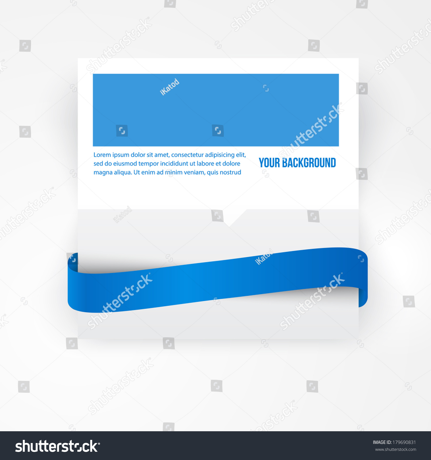 Vector Paper Template Banner White Note 库存矢量图（免版税）179690831 | Shutterstock