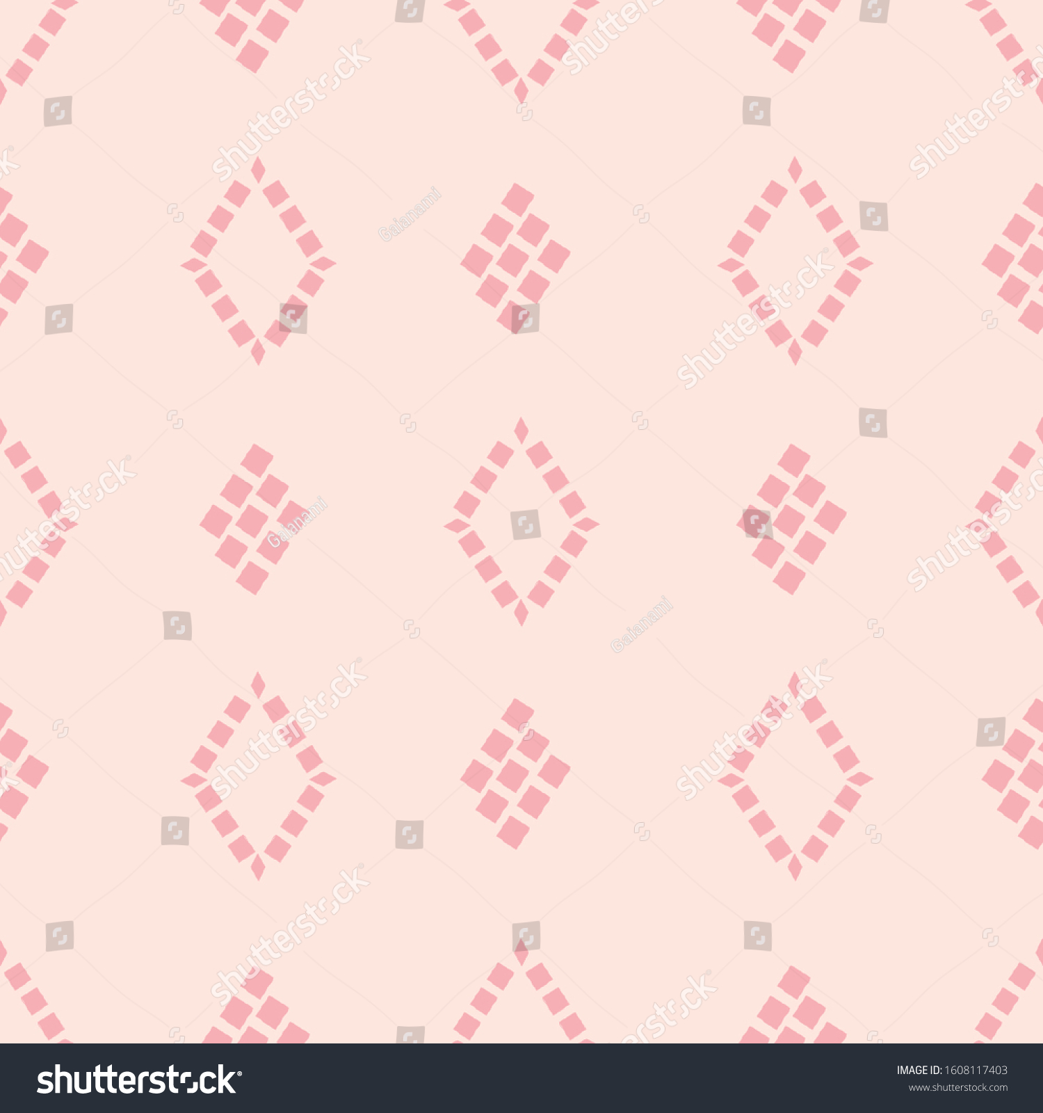 Vector Pastel Pink Diamond Shaped Brick Stock Vector (Royalty Free ...