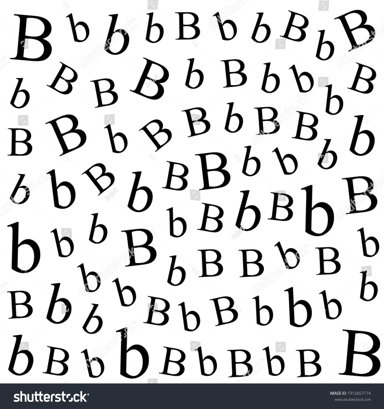 Vector Pattern Big Small Letter B Stock Vector (Royalty Free ...
