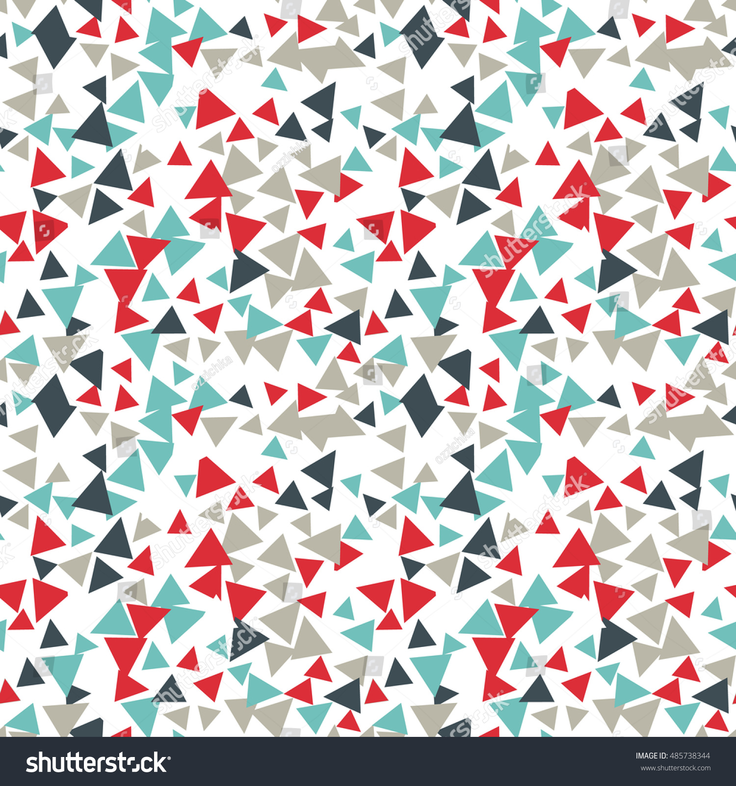 Vector Pattern Random Triangles Various Colors Stock Vector 485738344 ...