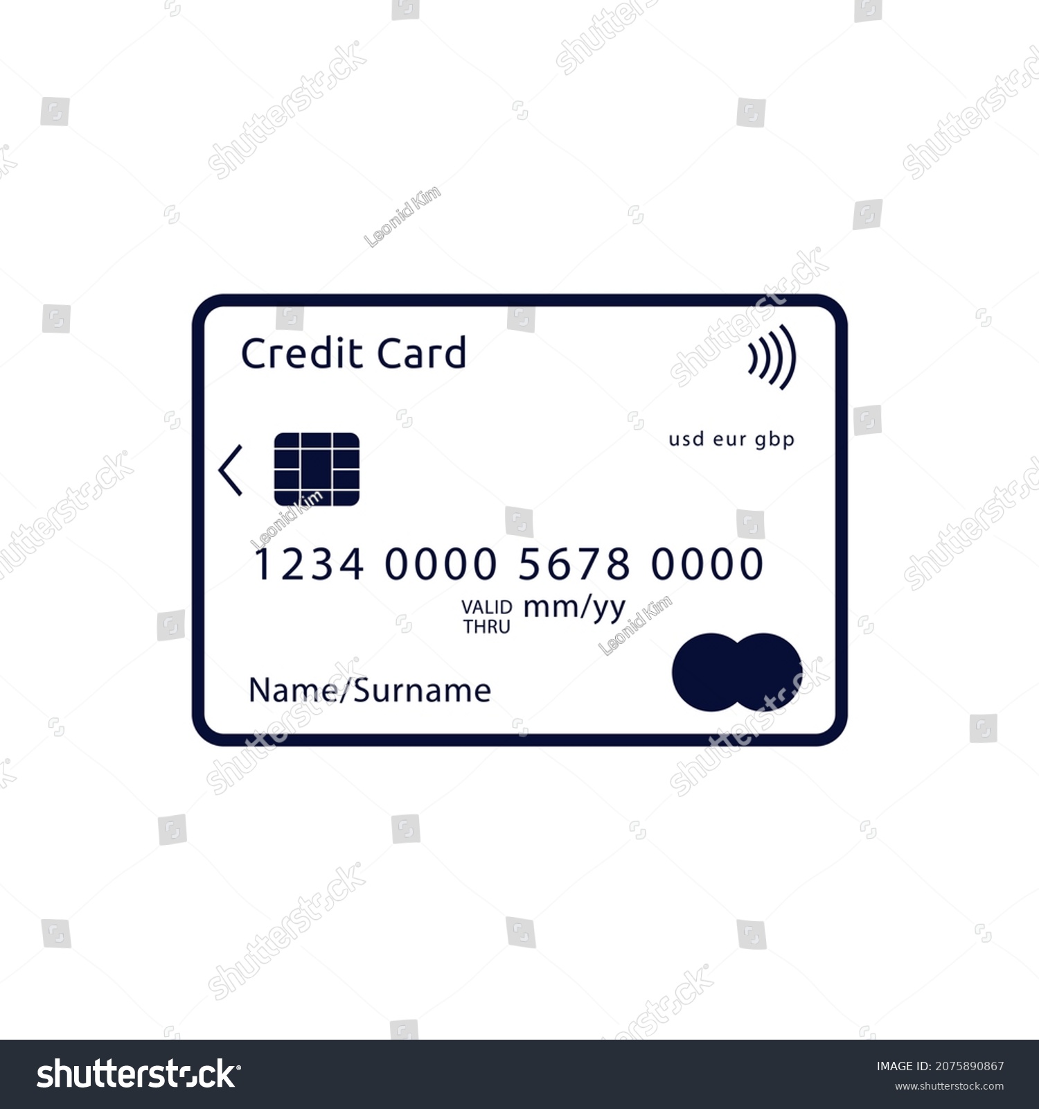 Vector Payment Card Your Business Stock Vector (Royalty Free ...