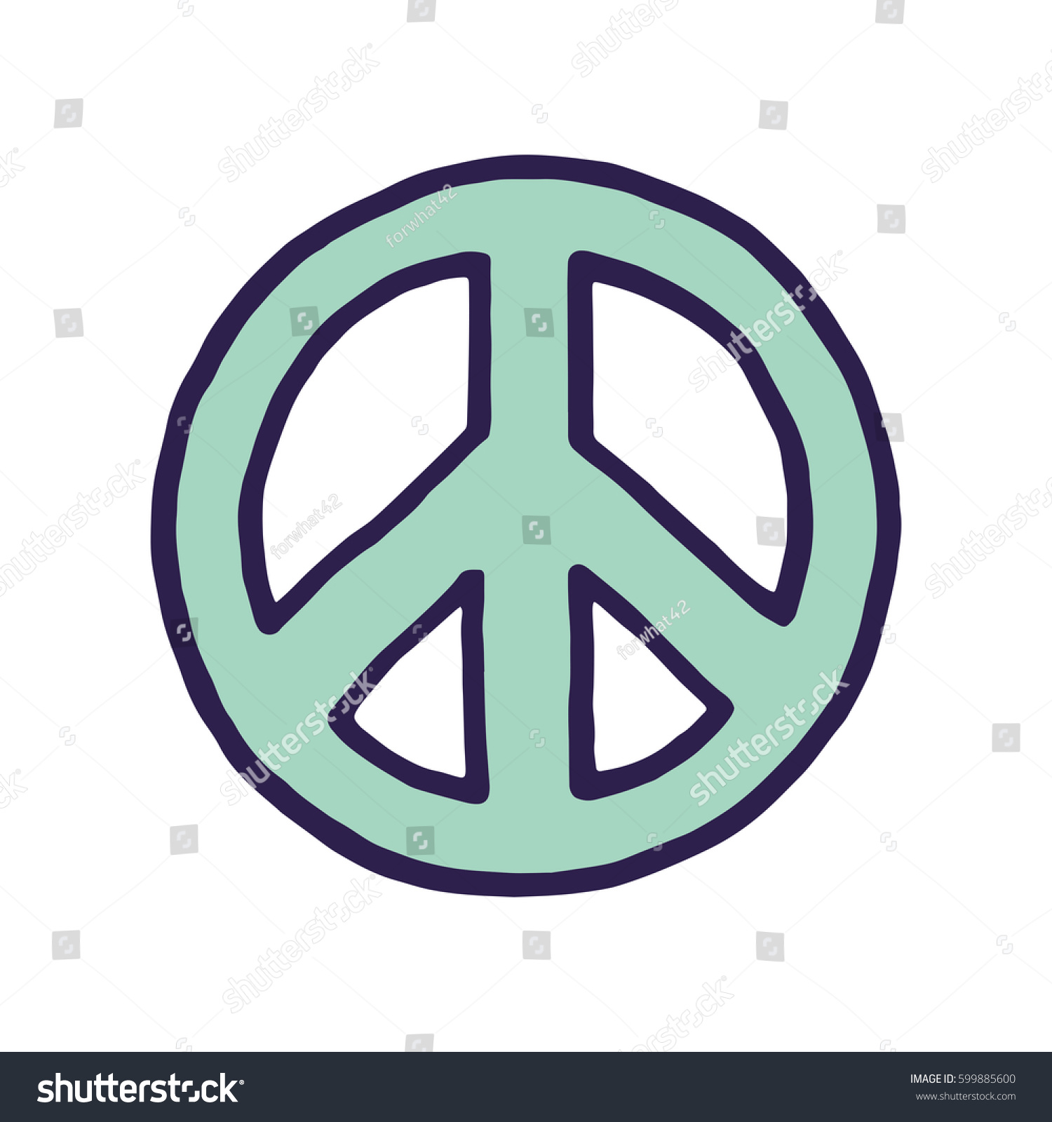 Vector Peace Sign Stock Vector (Royalty Free) 599885600