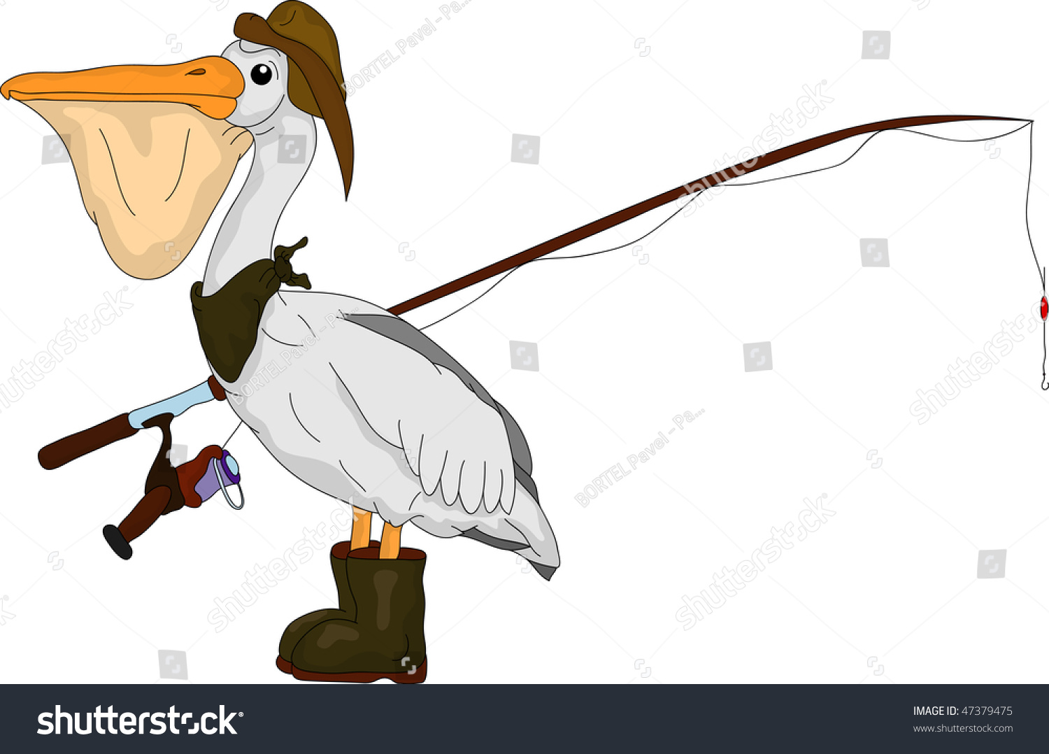 Vector Pelican Bird Like Fish Hunter Stock Vector (Royalty Free ...