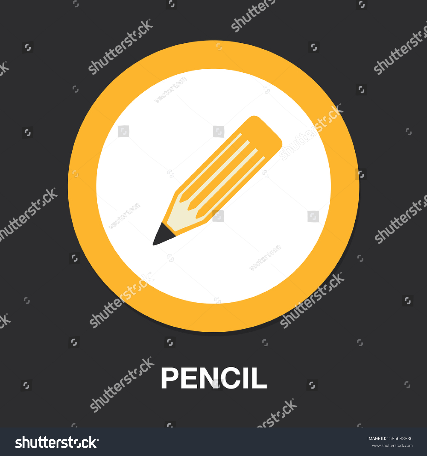 Vector Pencil Illustration School Sign: vetor stock (livre de direitos ...