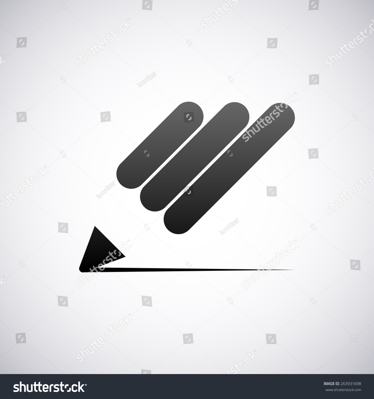 Vector Pencil Logo Design Template Stock Vector (Royalty Free) 263931698