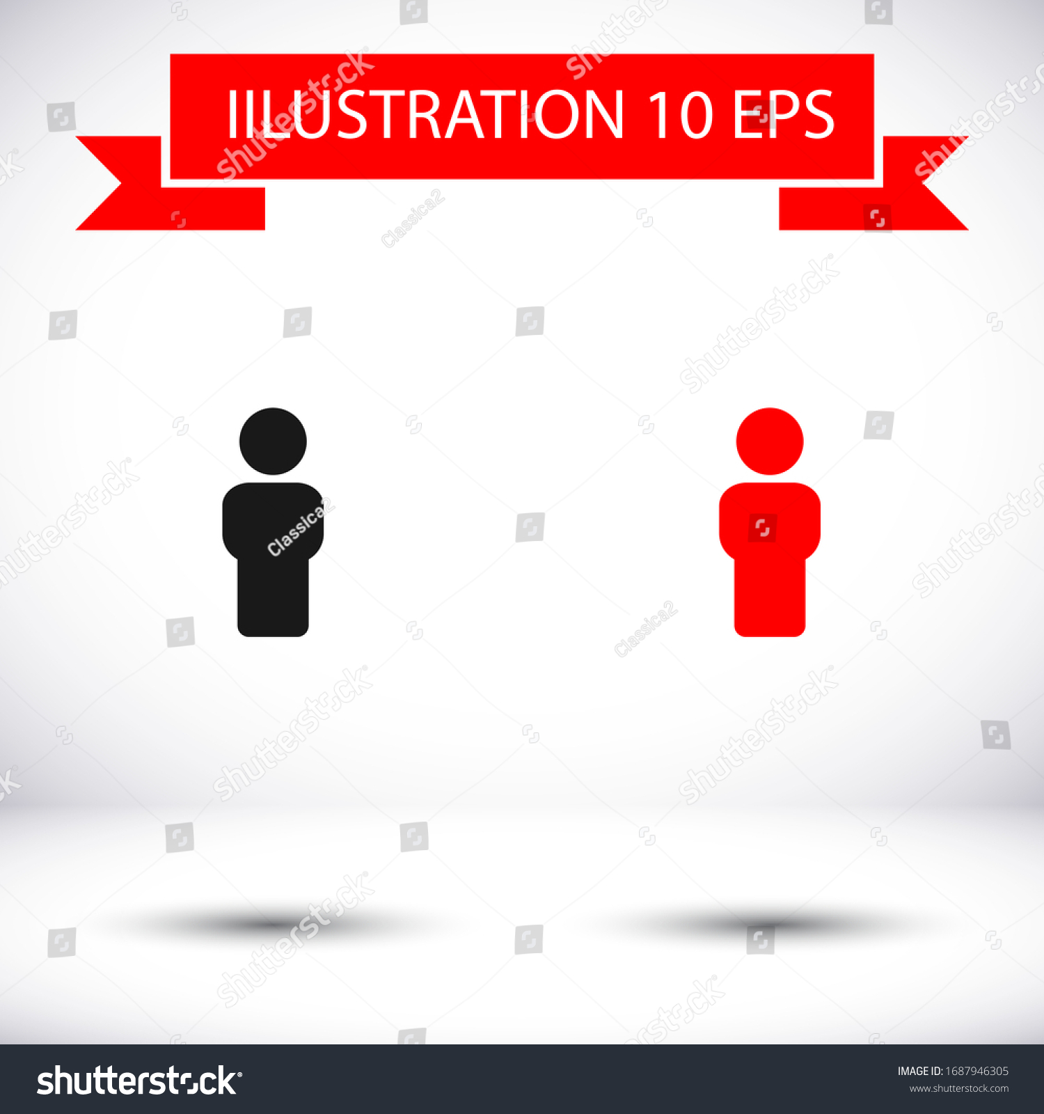 Vector People Icon Design 10 Eps Stock Vector (Royalty Free) 1687946305 ...