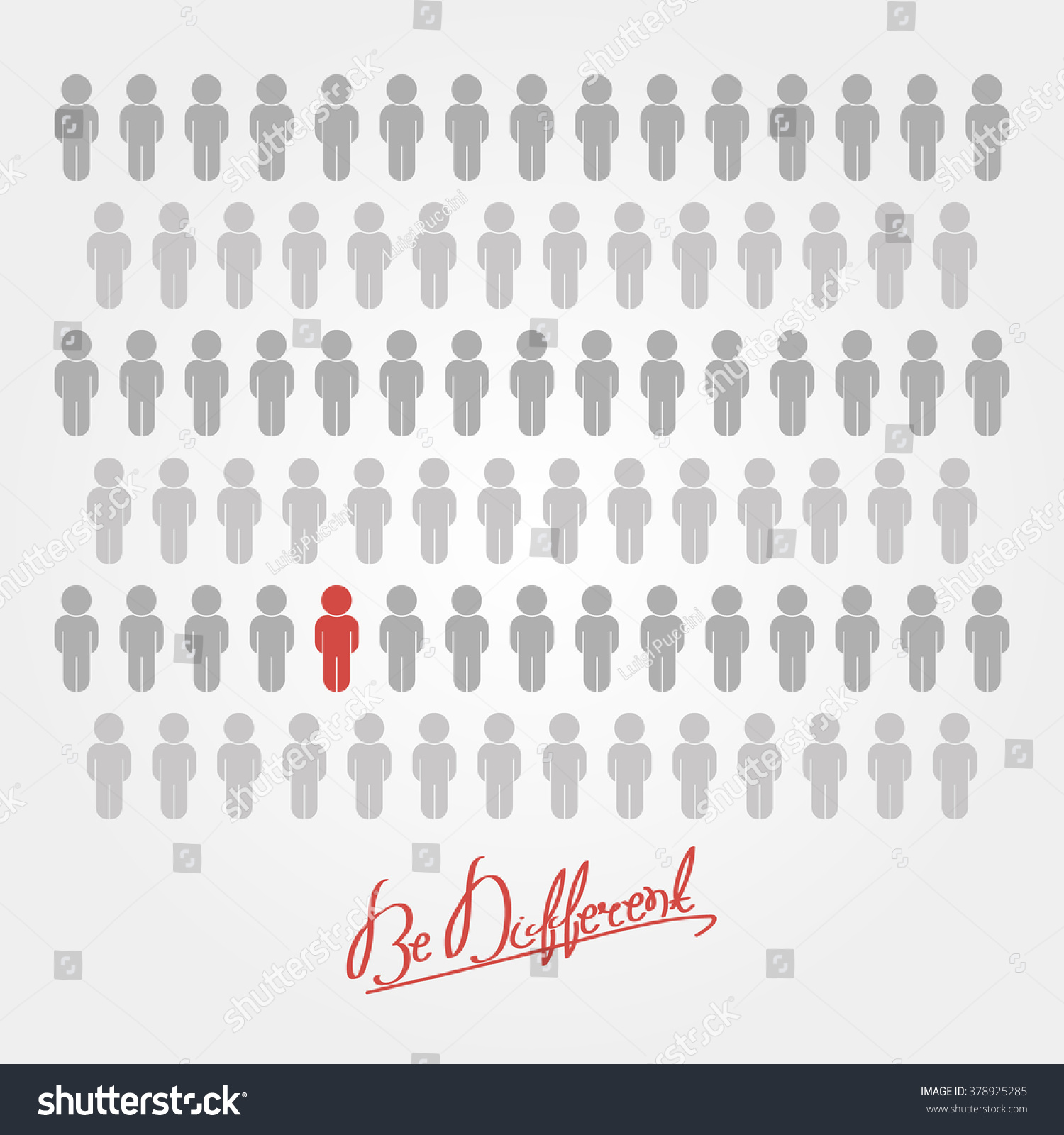 Vector People Icons Be Different Vector Stock Vector (Royalty Free ...
