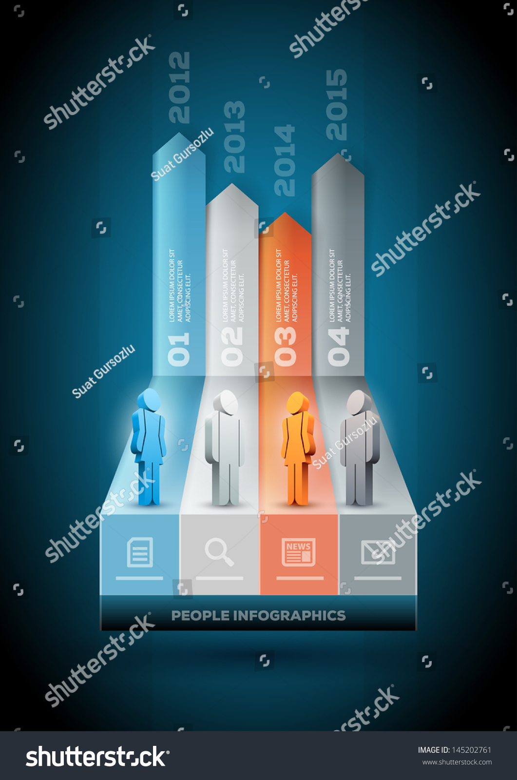 Vector People Infographic Design Template Elements Stock Vector ...