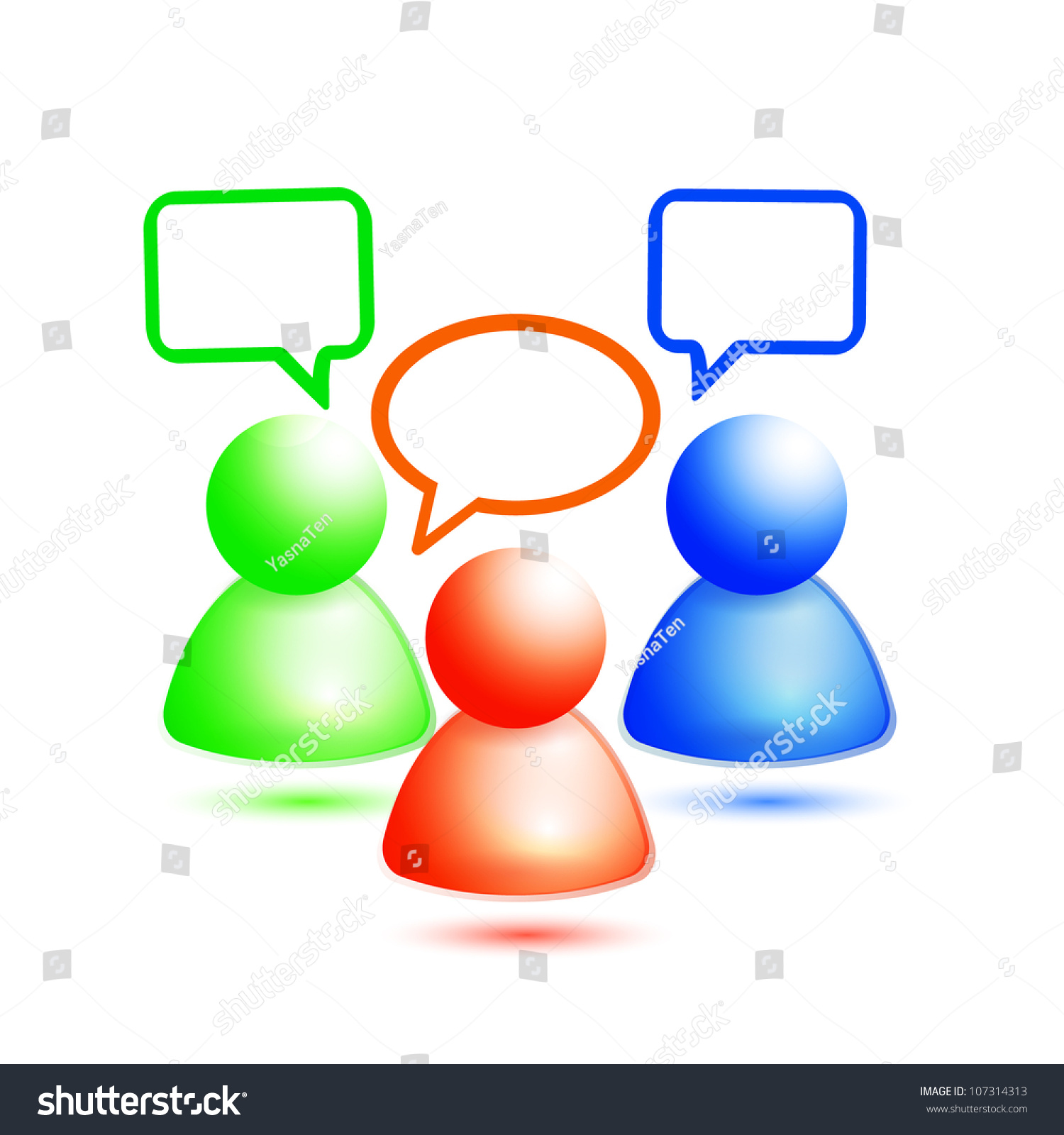 Vector People Message Icons: vector de stock (libre de regalías ...
