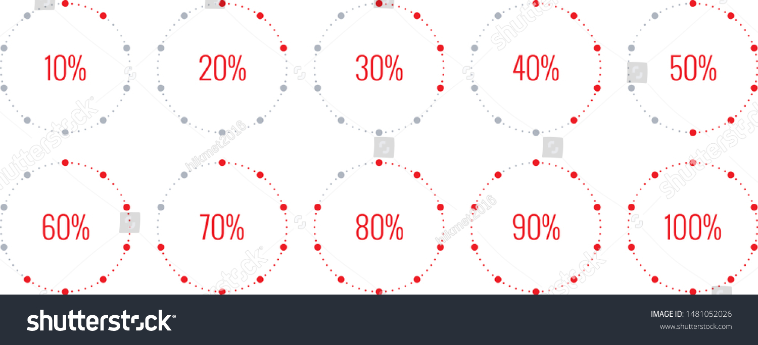 Vector Percentiles Round Percents Concept: vector de stock (libre de ...