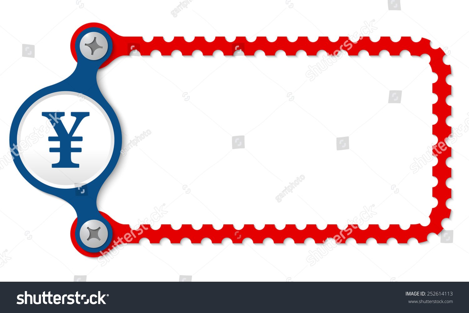 Vector Perforated Frame Yen Symbol Stock Vector (Royalty Free ...