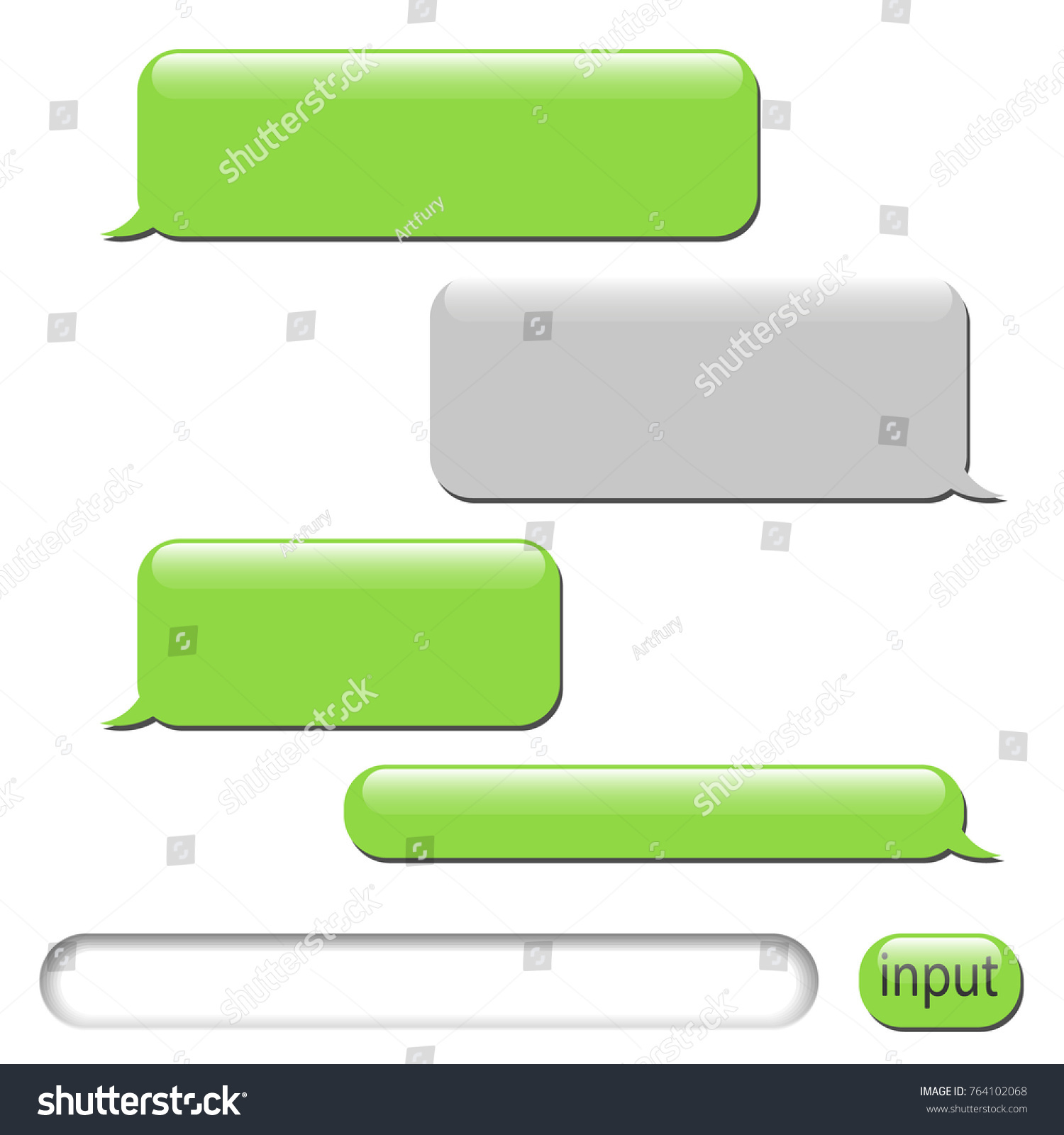 Vector Phone Chat Bubbles Sms Messages Stock Vector (Royalty Free ...
