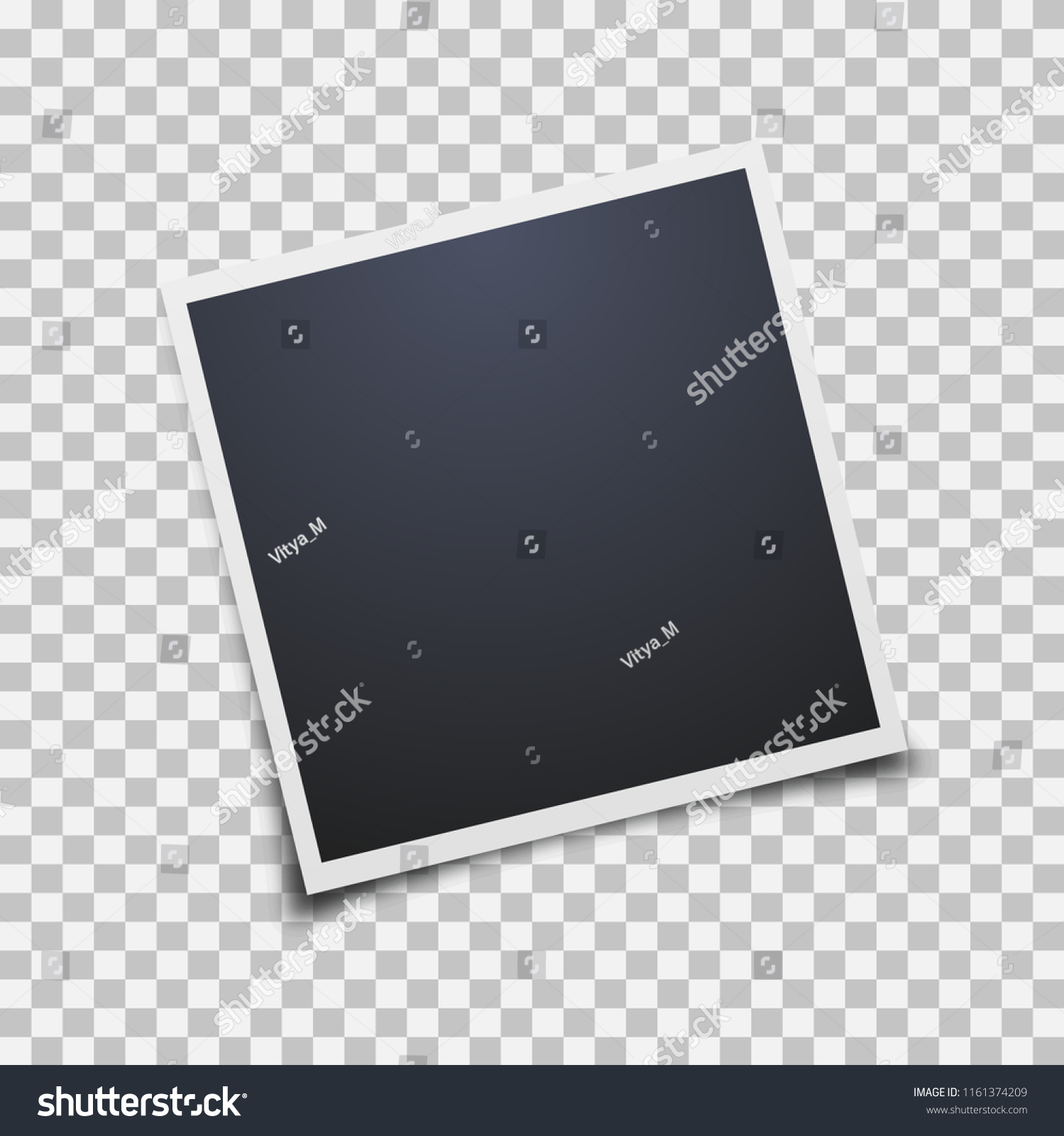 Vector Photo Frames Mockup Design White Stock Vector (Royalty Free ...