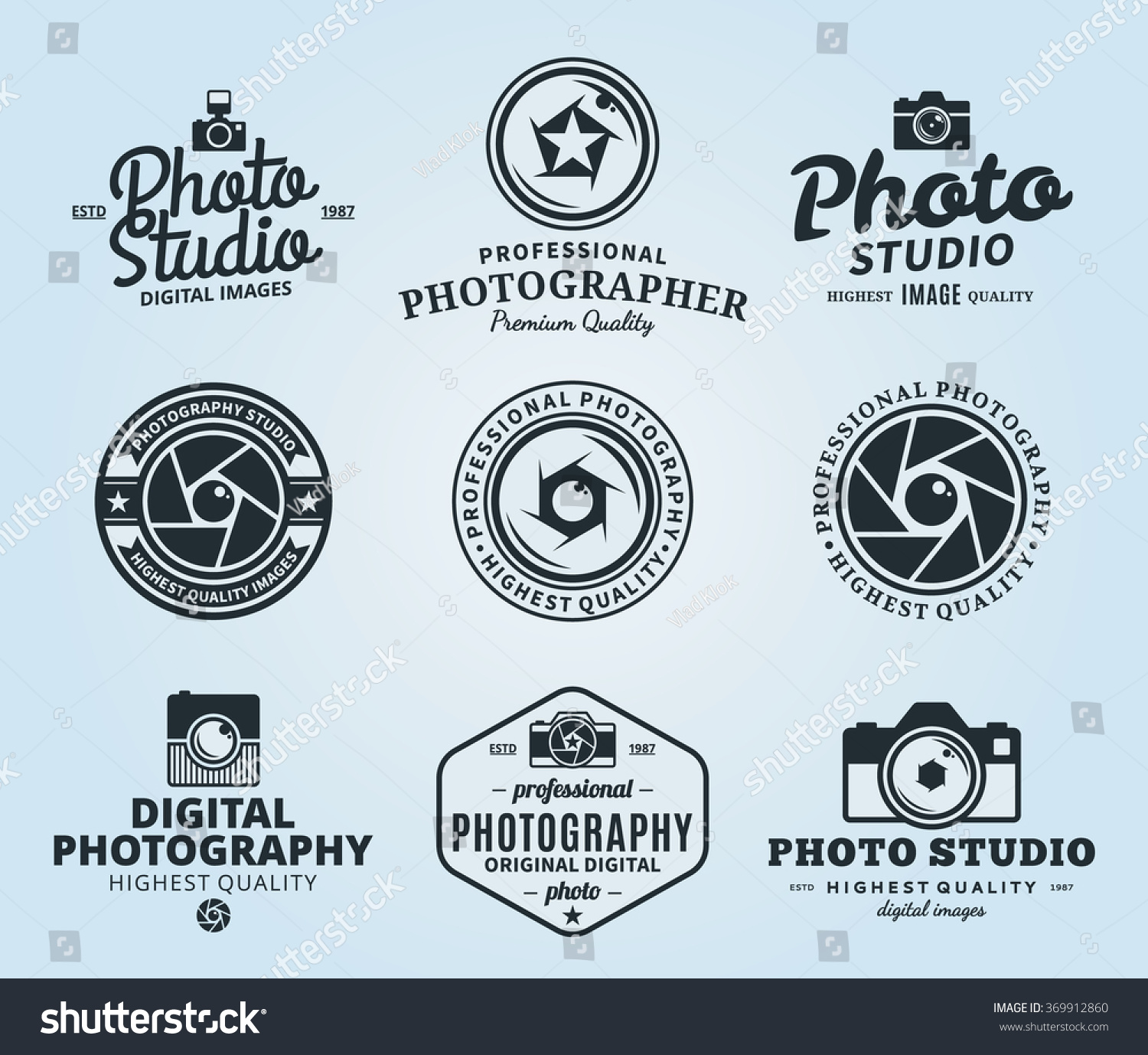 Vector Photography Logo Templates 스톡 벡터(로열티 프리) 369912860 | Shutterstock