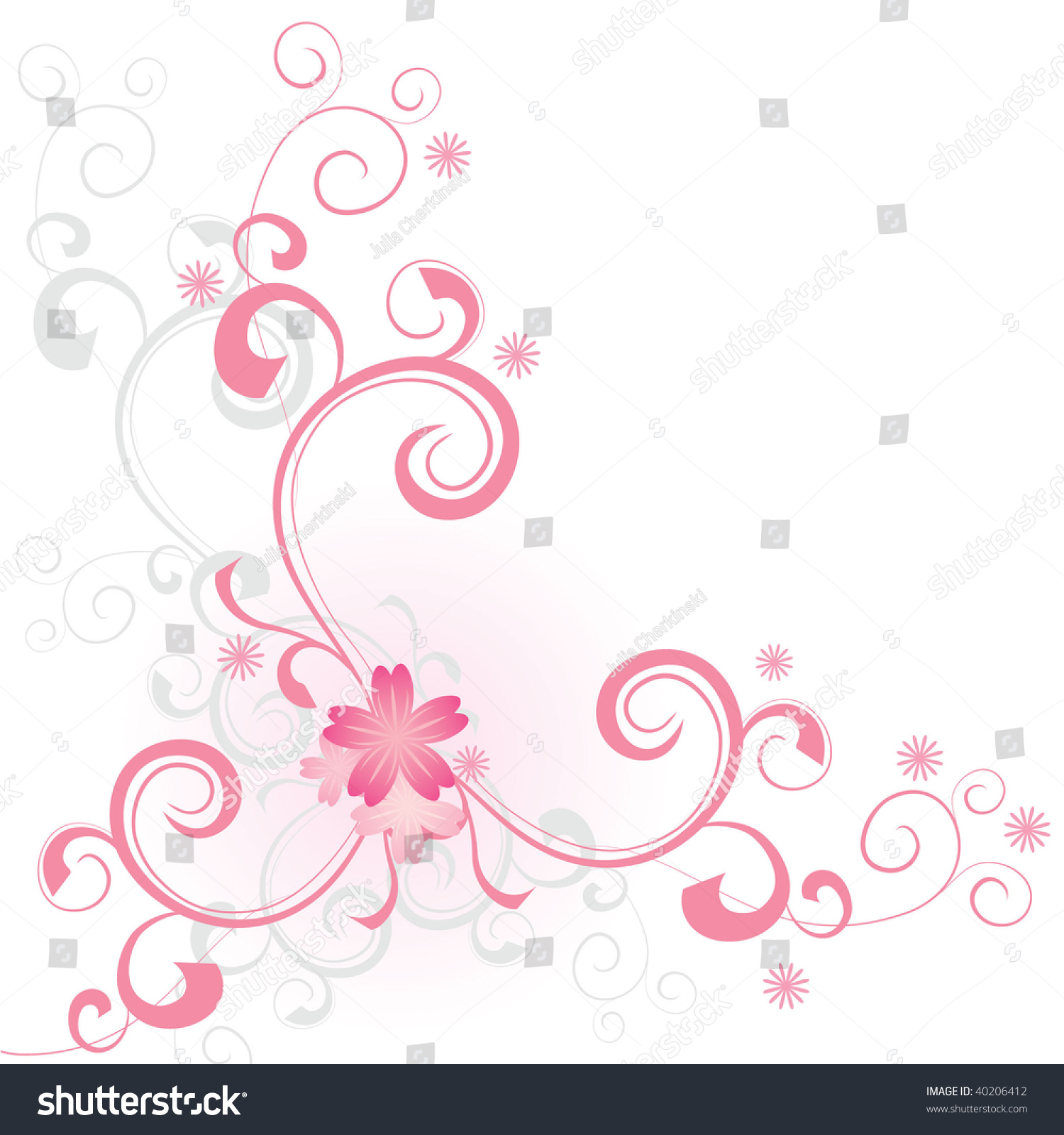 Vector Pink Flower Vector Background Stock Vector (Royalty Free) 40206412