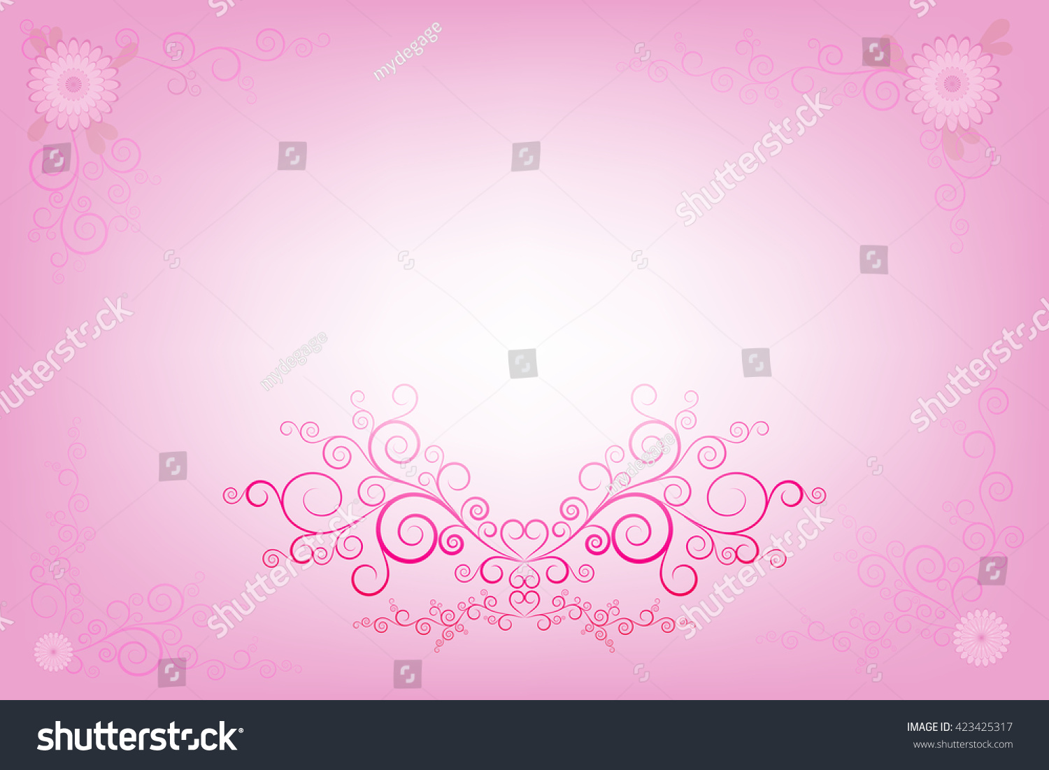 Vector Pink Invitation Card Layout Design Stock Vector (Royalty Free ...