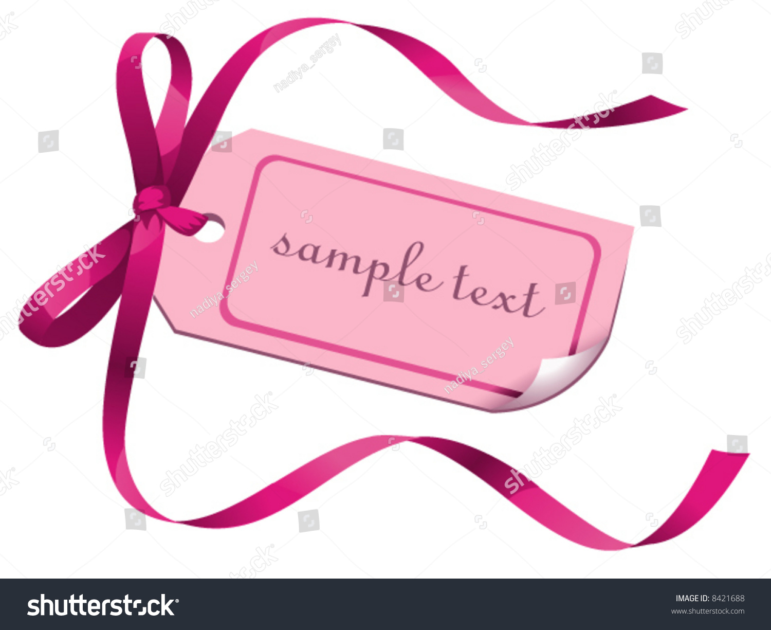 Vector Pink Label With Space For Your Text - 8421688 : Shutterstock