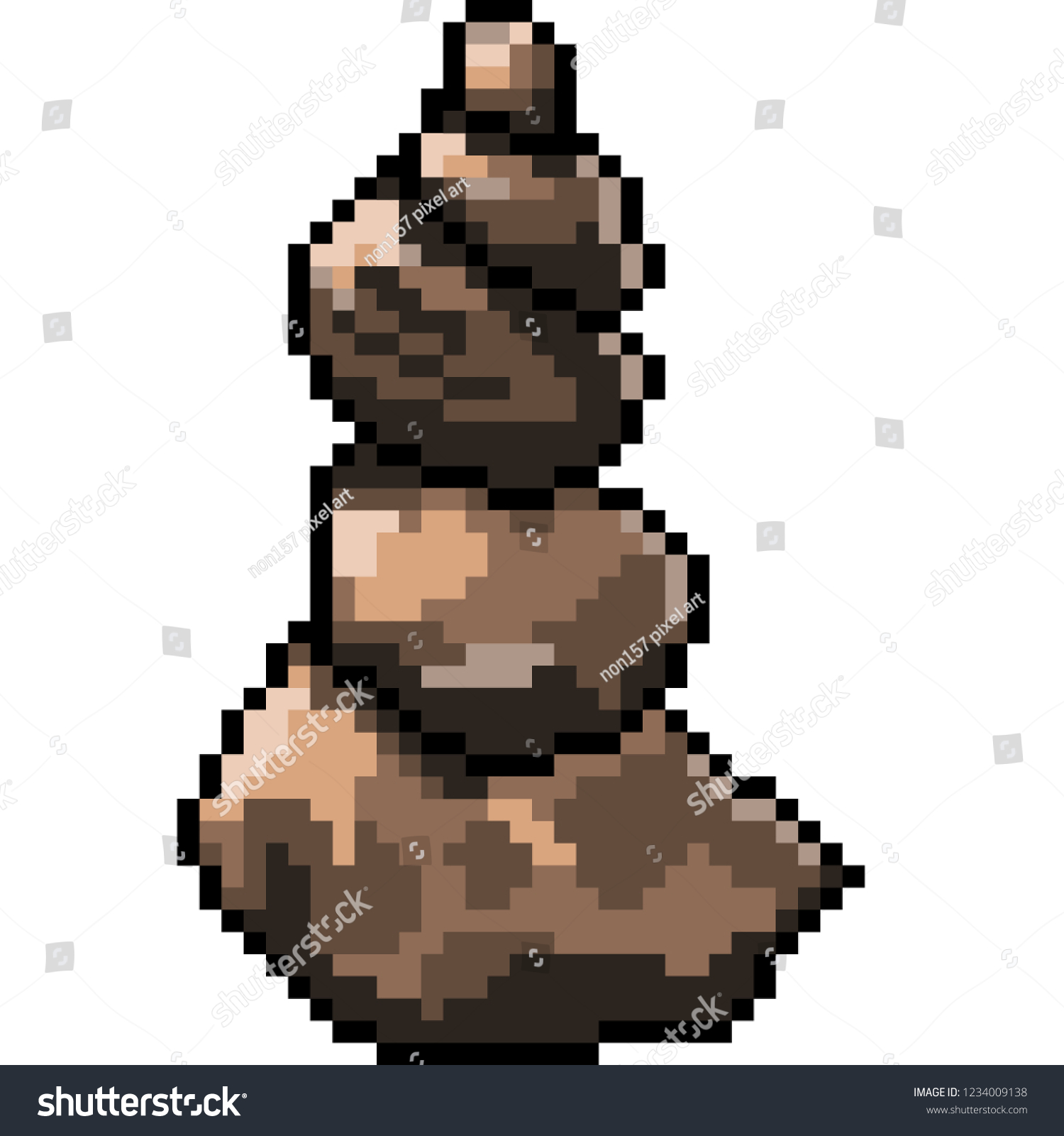 Vector Pixel Art Abstract Stone Isolated: vector de stock (libre de ...
